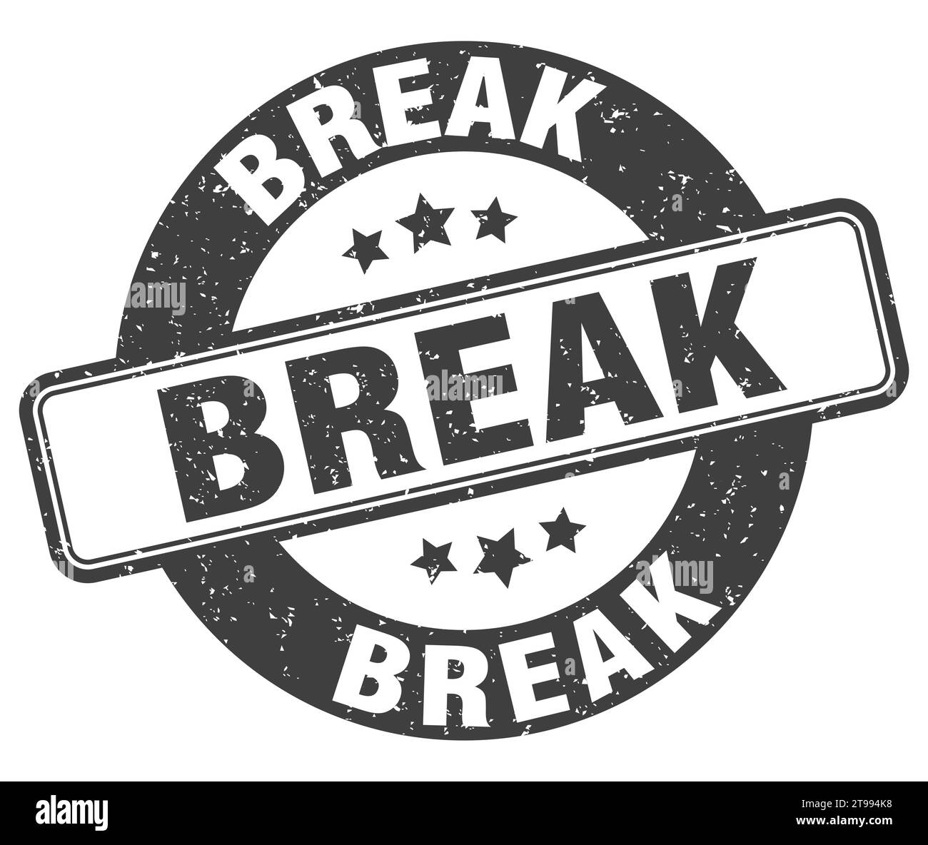 break stamp. break sign. round grunge label Stock Vector Image & Art - Alamy