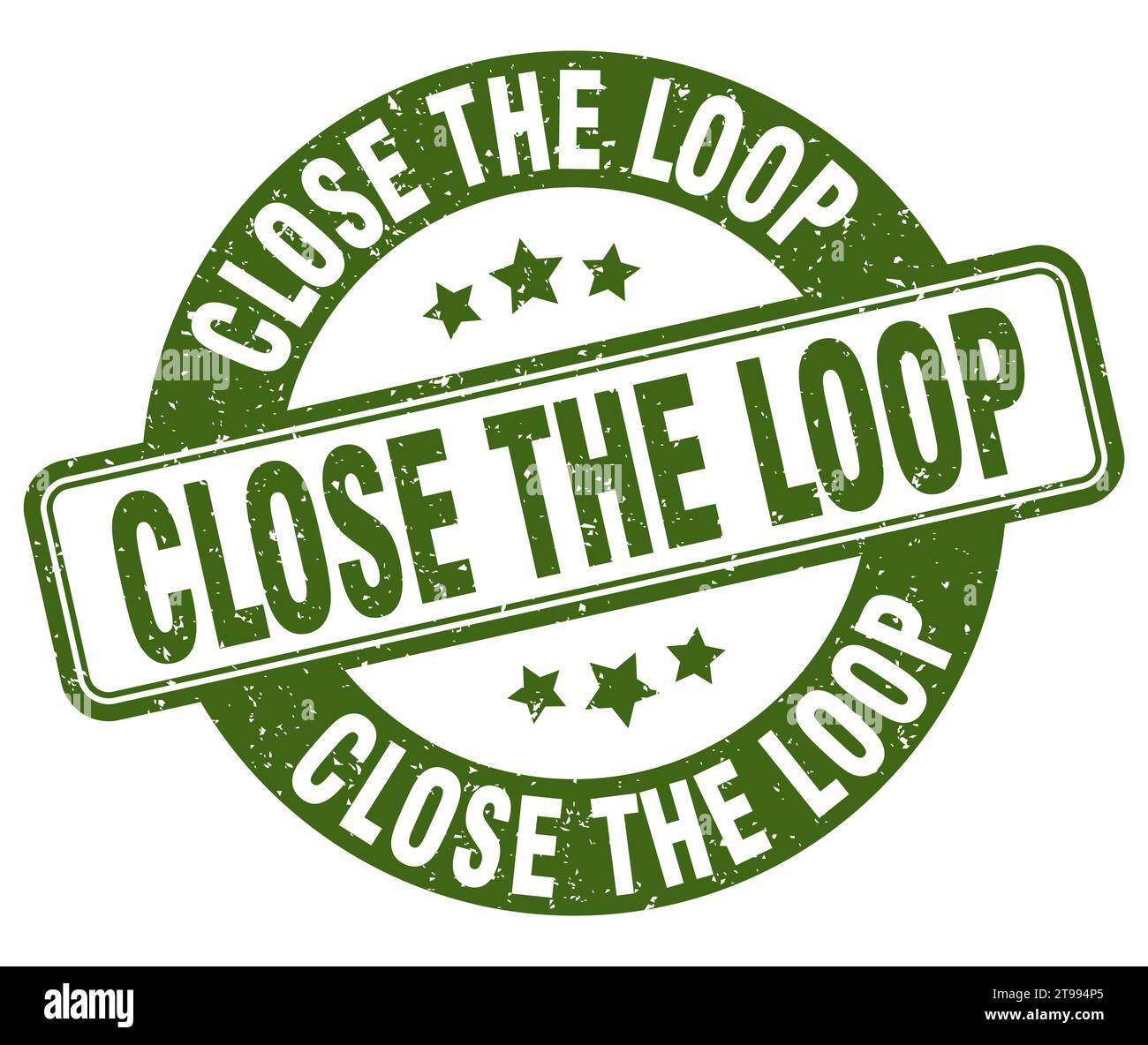 close the loop stamp. close the loop sign. round grunge label Stock ...