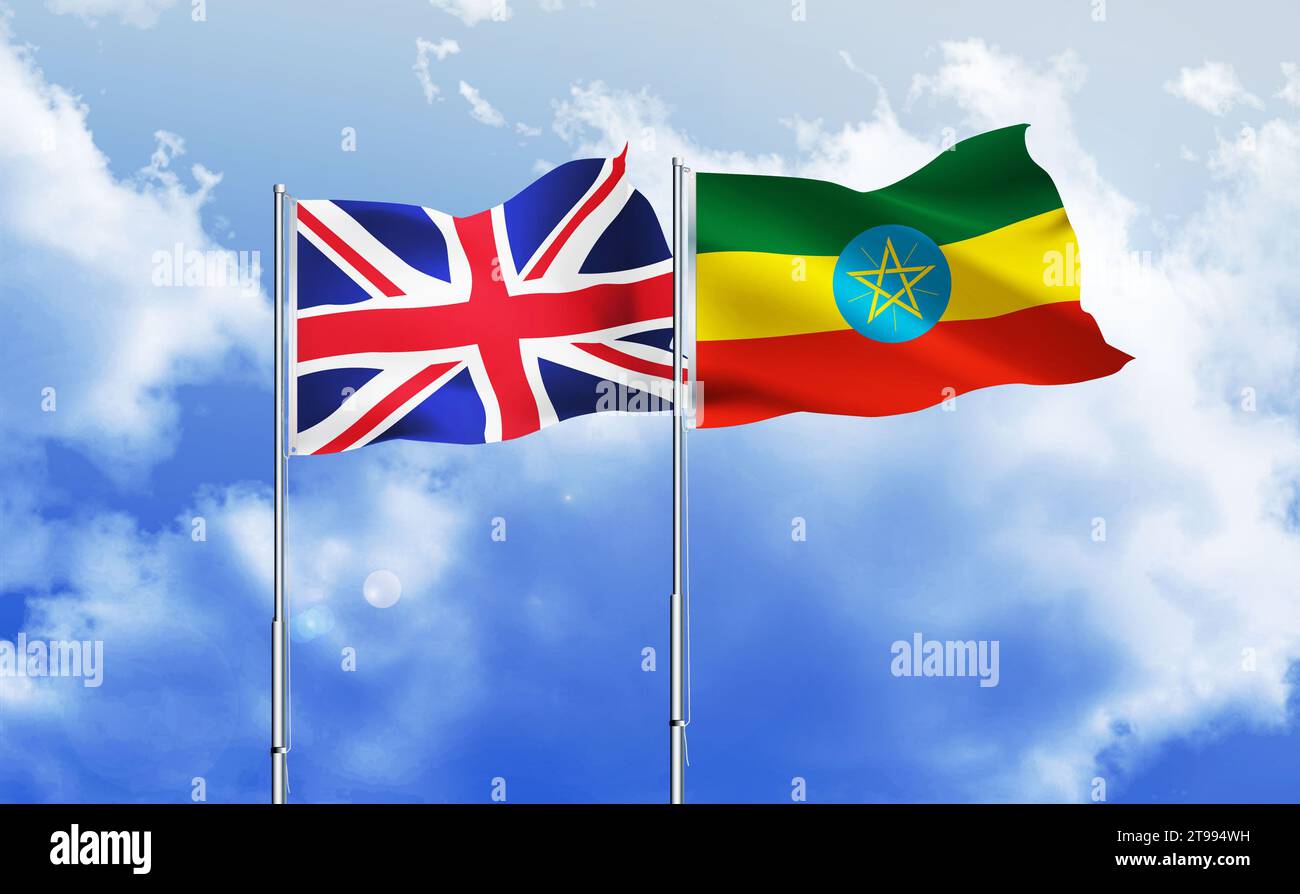 Waving flag ethiopia uk hi-res stock photography and images - Alamy