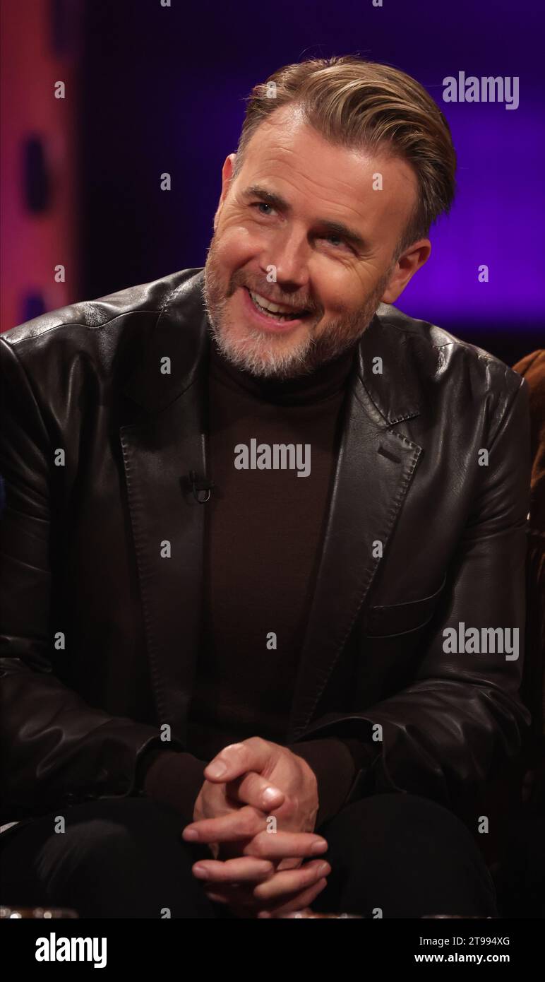 EDITORIAL USE ONLY Gary Barlow of Take That during filming for the ...