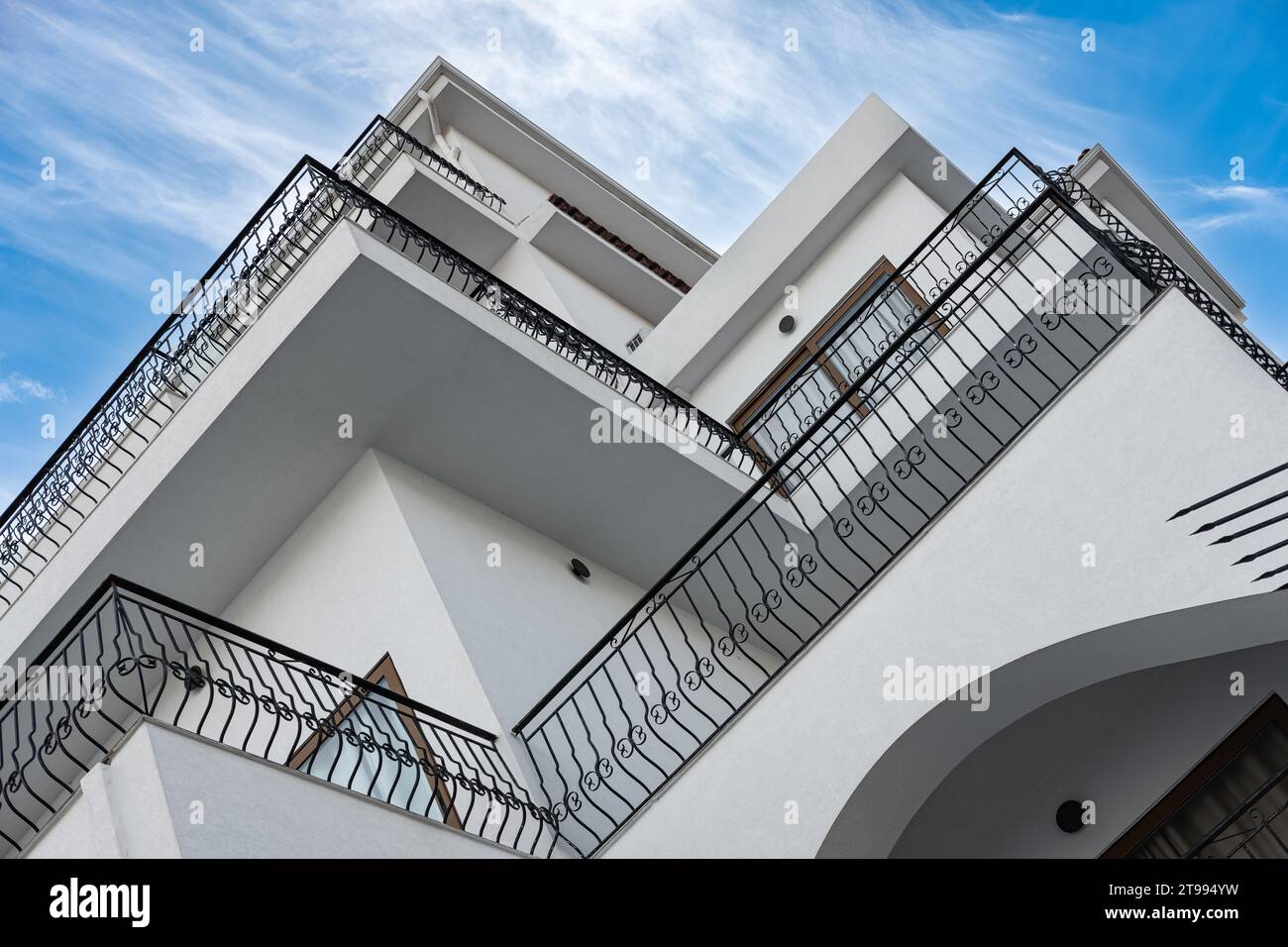 Beautiful modern architecture of the building. Abstract Architecture ...