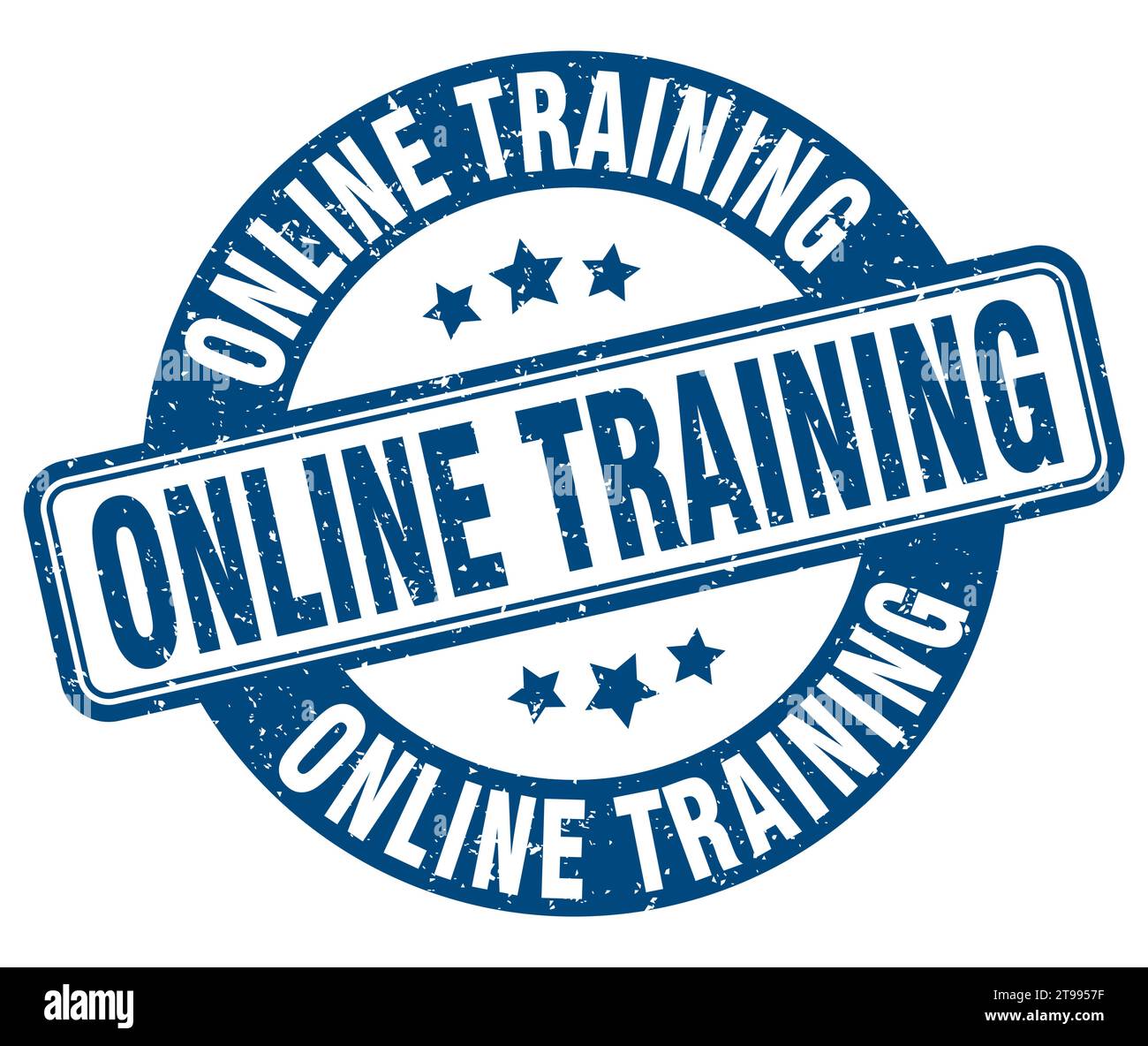 online training stamp. online training sign. round grunge label Stock ...