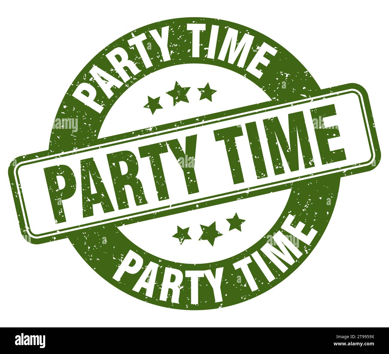 party time stamp. party time sign. round grunge label Stock Vector ...