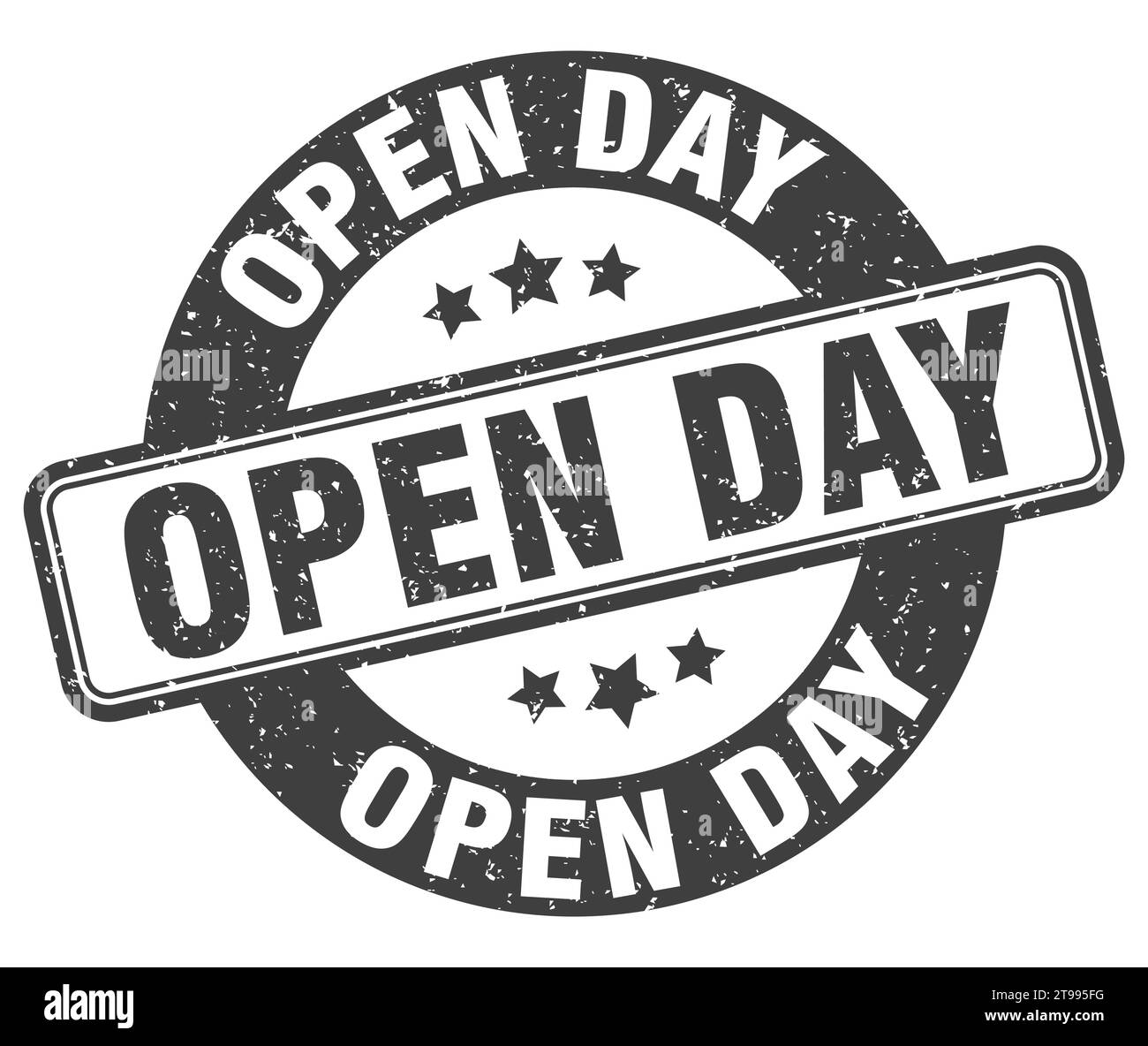 open day stamp. open day sign. round grunge label Stock Vector Image ...