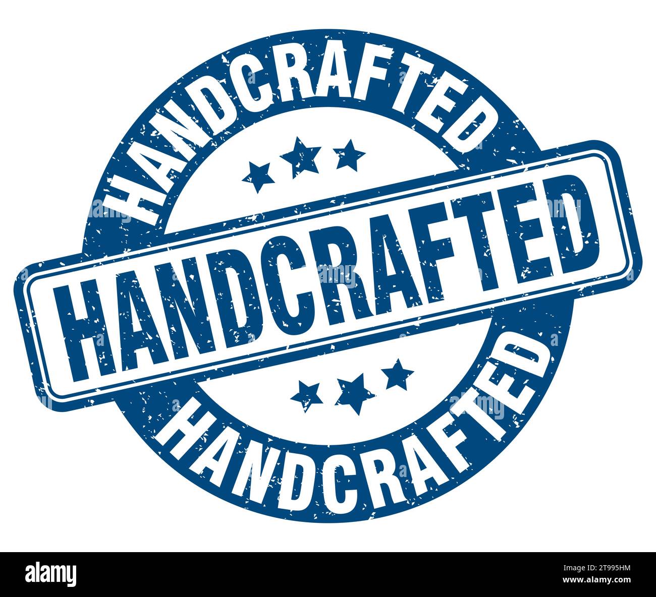 hand crafted stamp. hand crafted sign. round grunge label Stock Vector ...