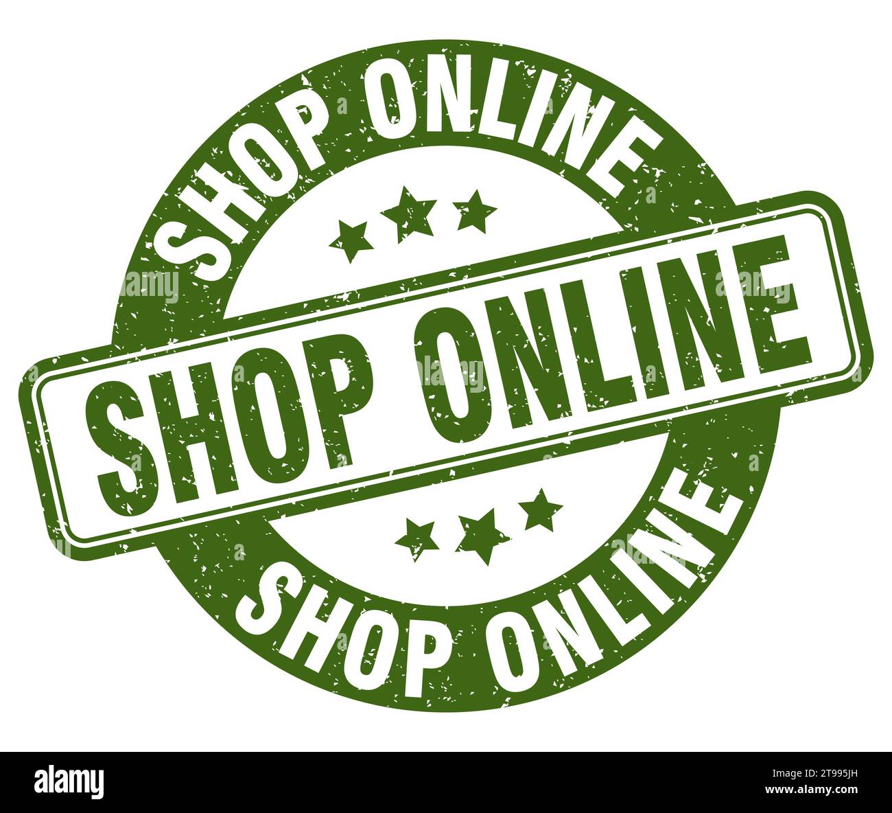 shop online stamp. shop online sign. round grunge label Stock Vector ...