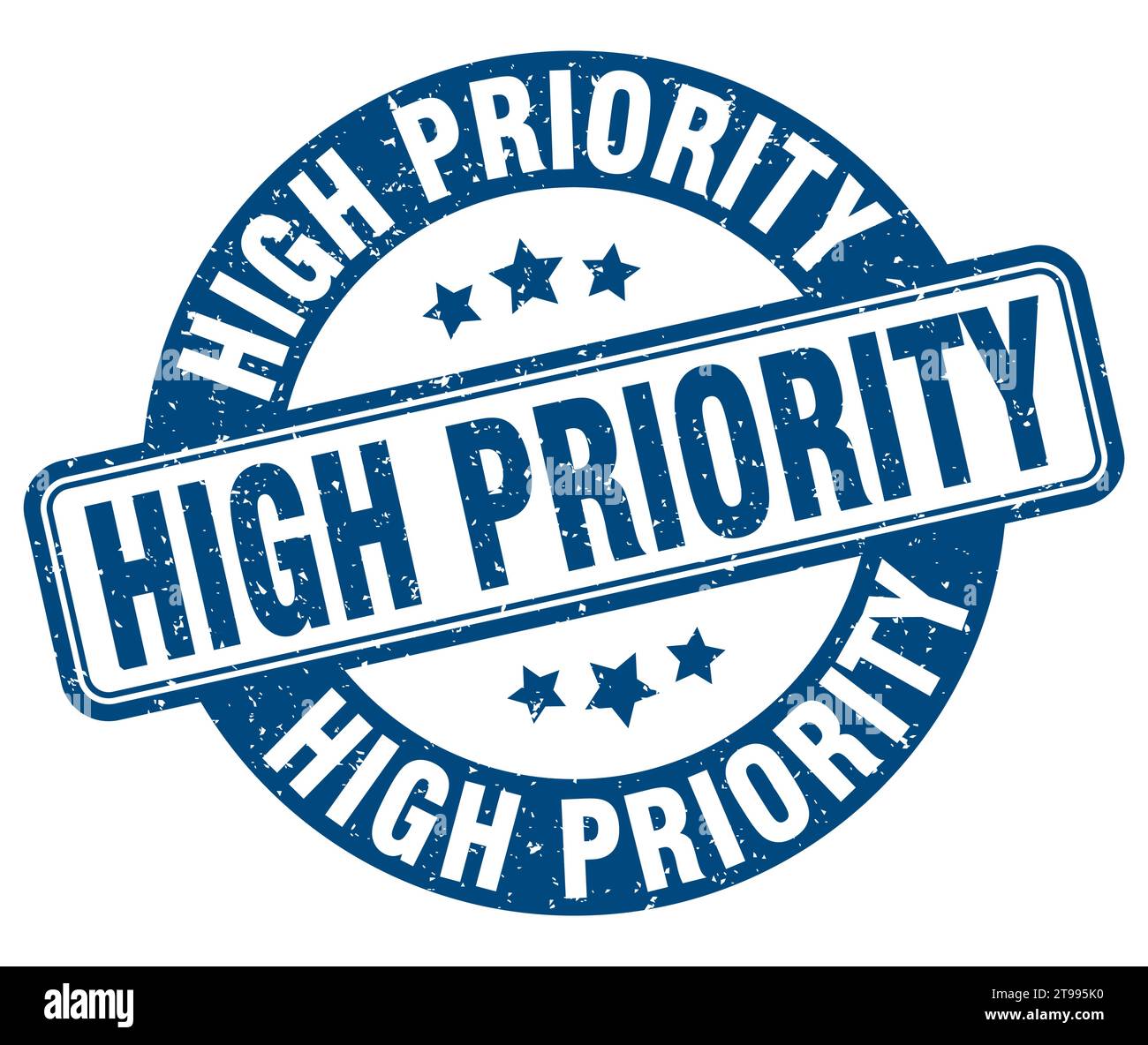high priority stamp. high priority sign. round grunge label Stock ...
