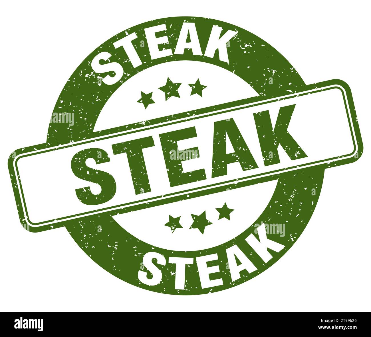 steak stamp. steak sign. round grunge label Stock Vector Image & Art ...