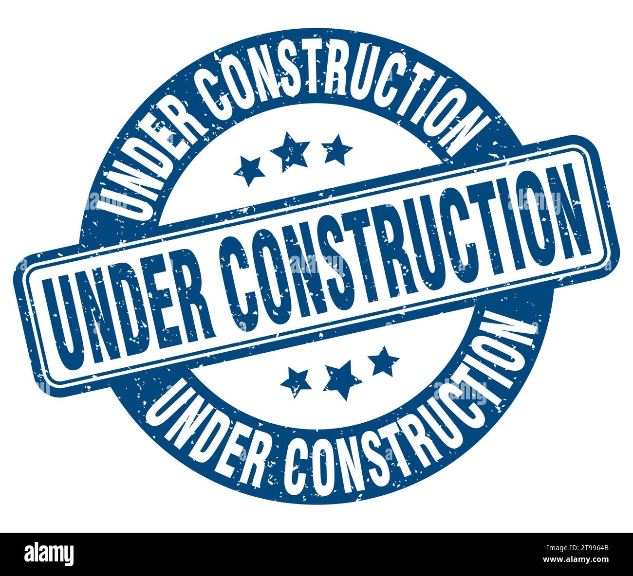 under construction stamp. under construction sign. round grunge label ...