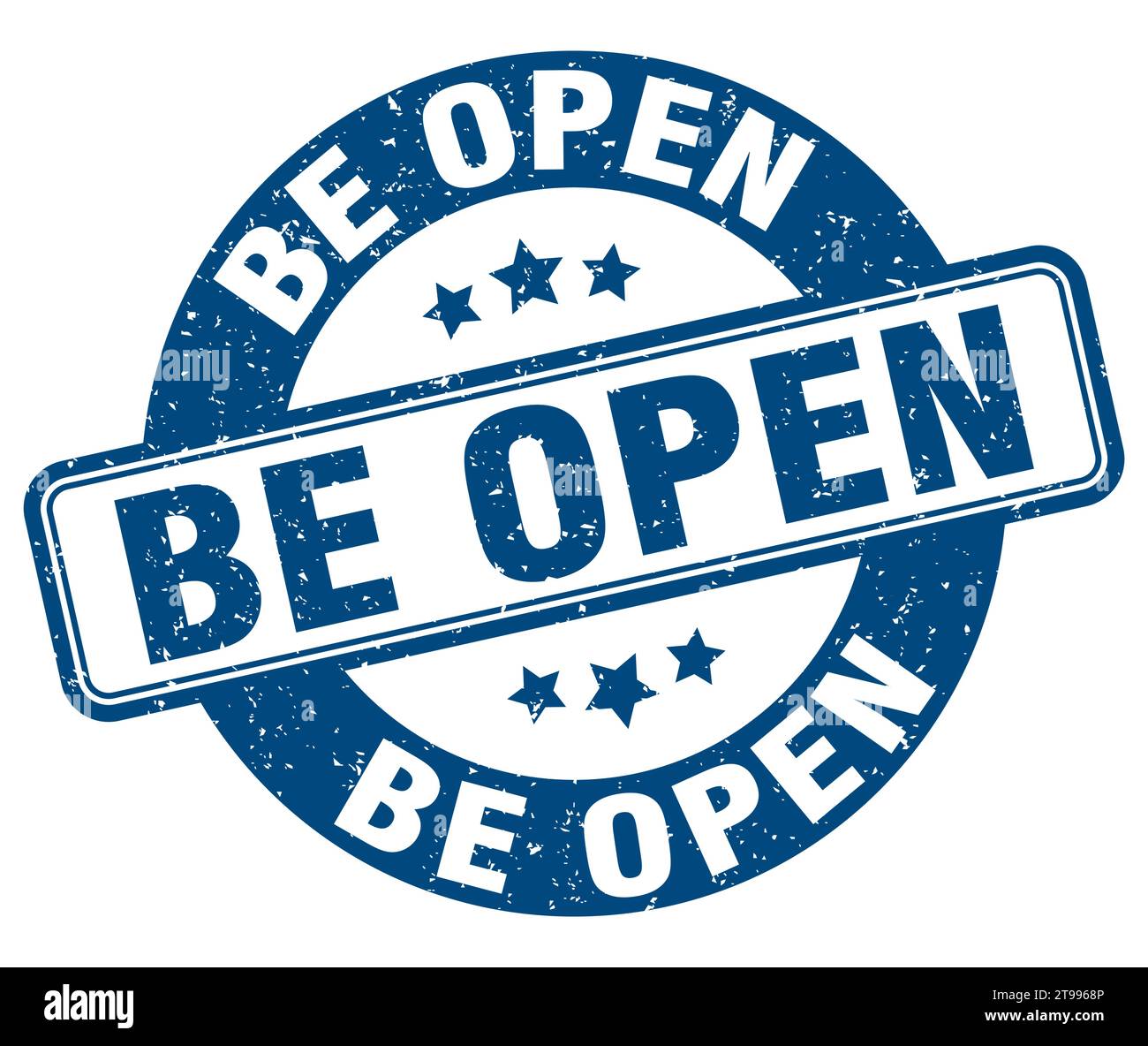 be open stamp. be open sign. round grunge label Stock Vector Image ...