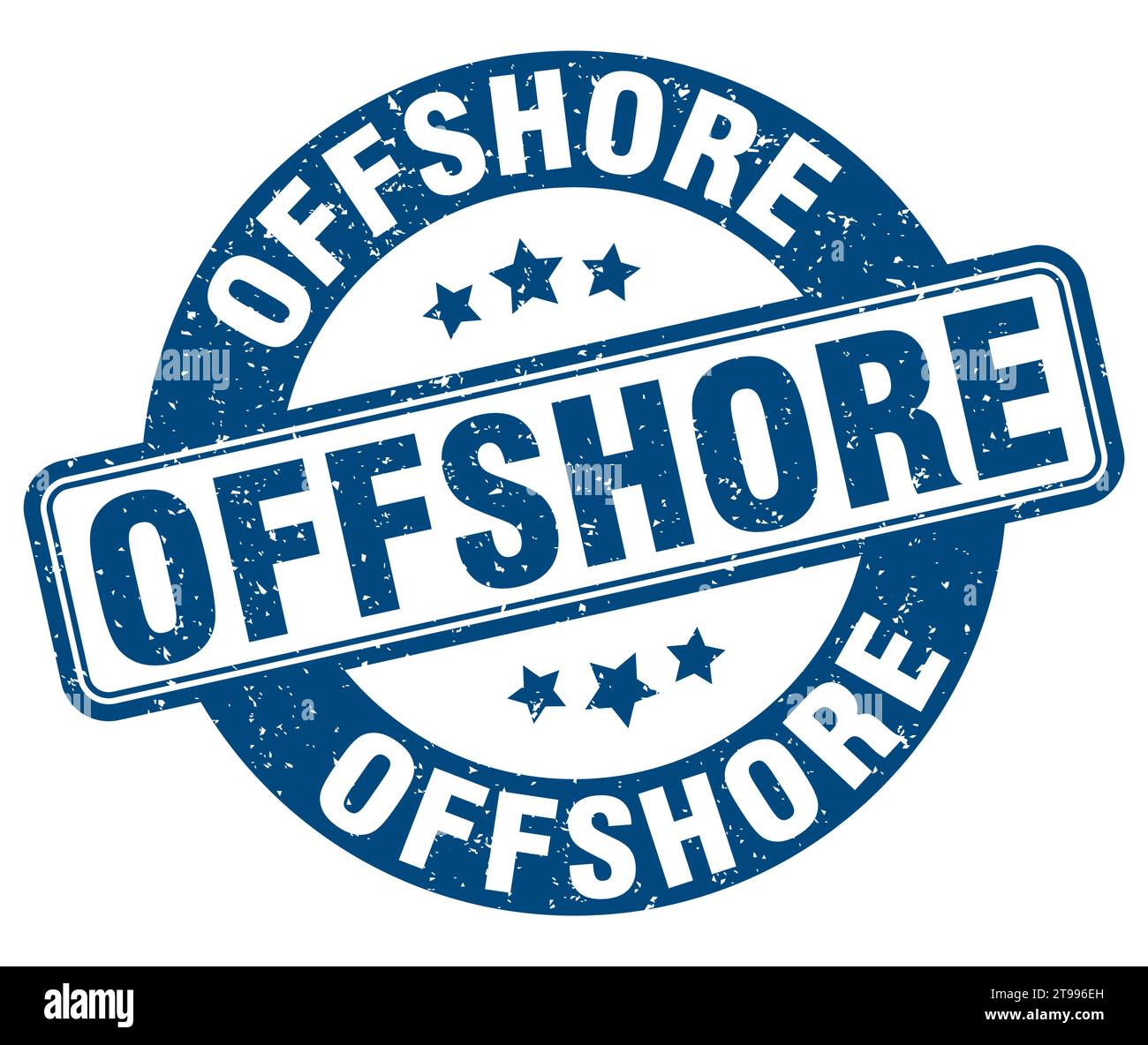 offshore stamp. offshore sign. round grunge label Stock Vector Image ...