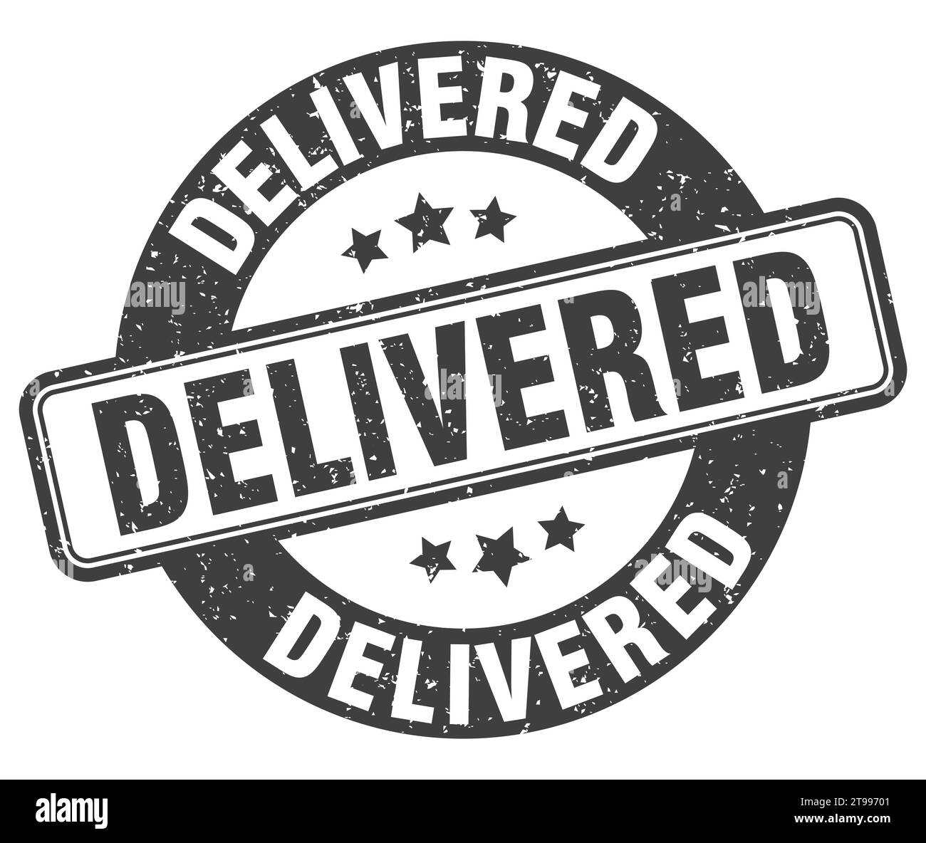 Delivered stamp sign seal Black and White Stock Photos & Images - Alamy