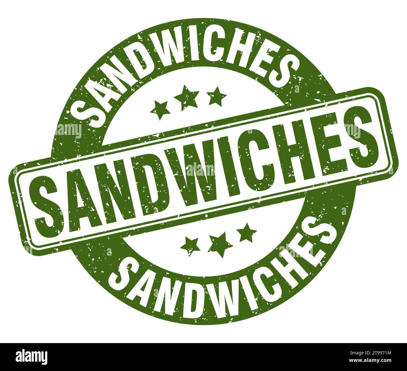 sandwiches stamp. sandwiches sign. round grunge label Stock Vector ...