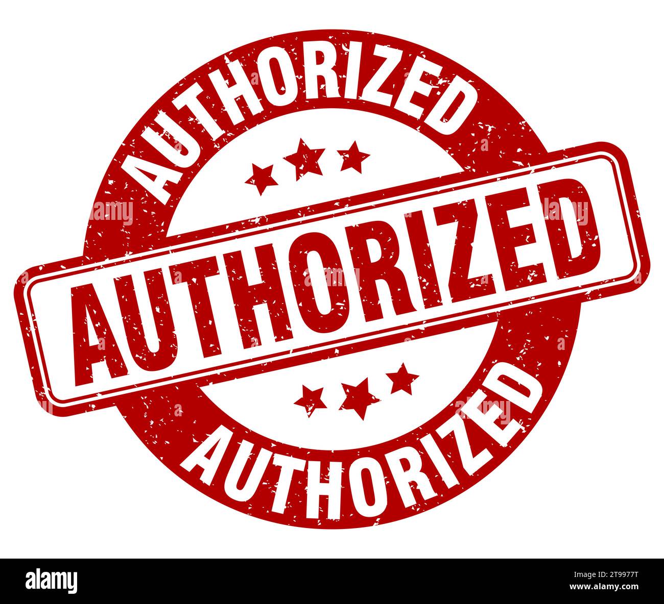 authorized stamp. authorized sign. round grunge label Stock Vector ...