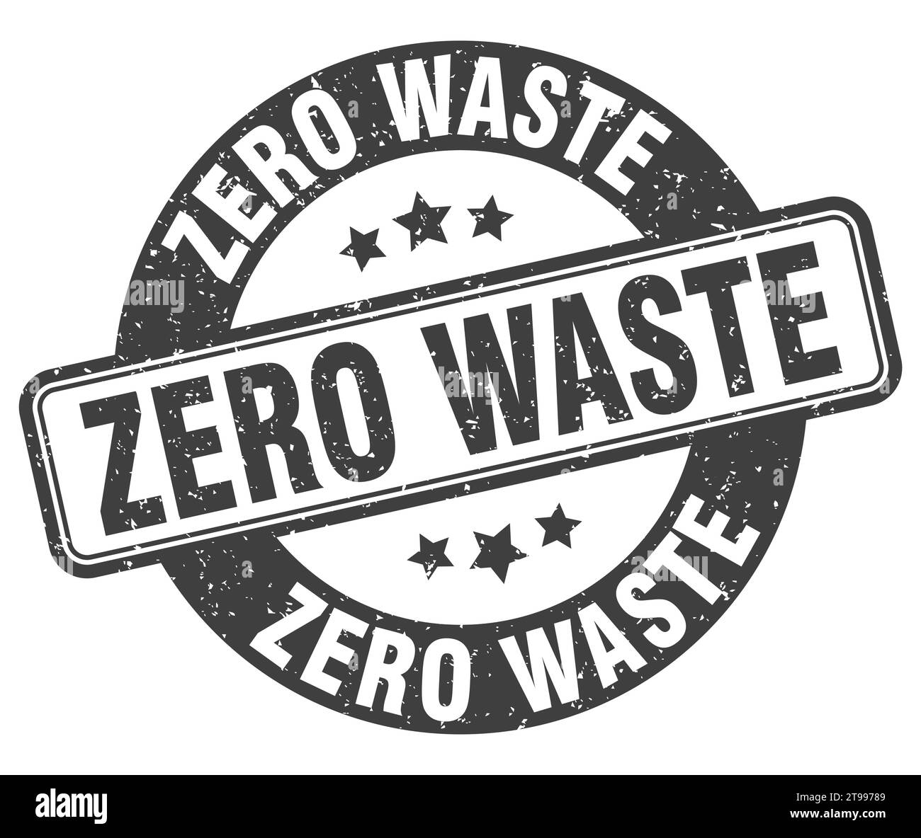 zero waste stamp. zero waste sign. round grunge label Stock Vector ...
