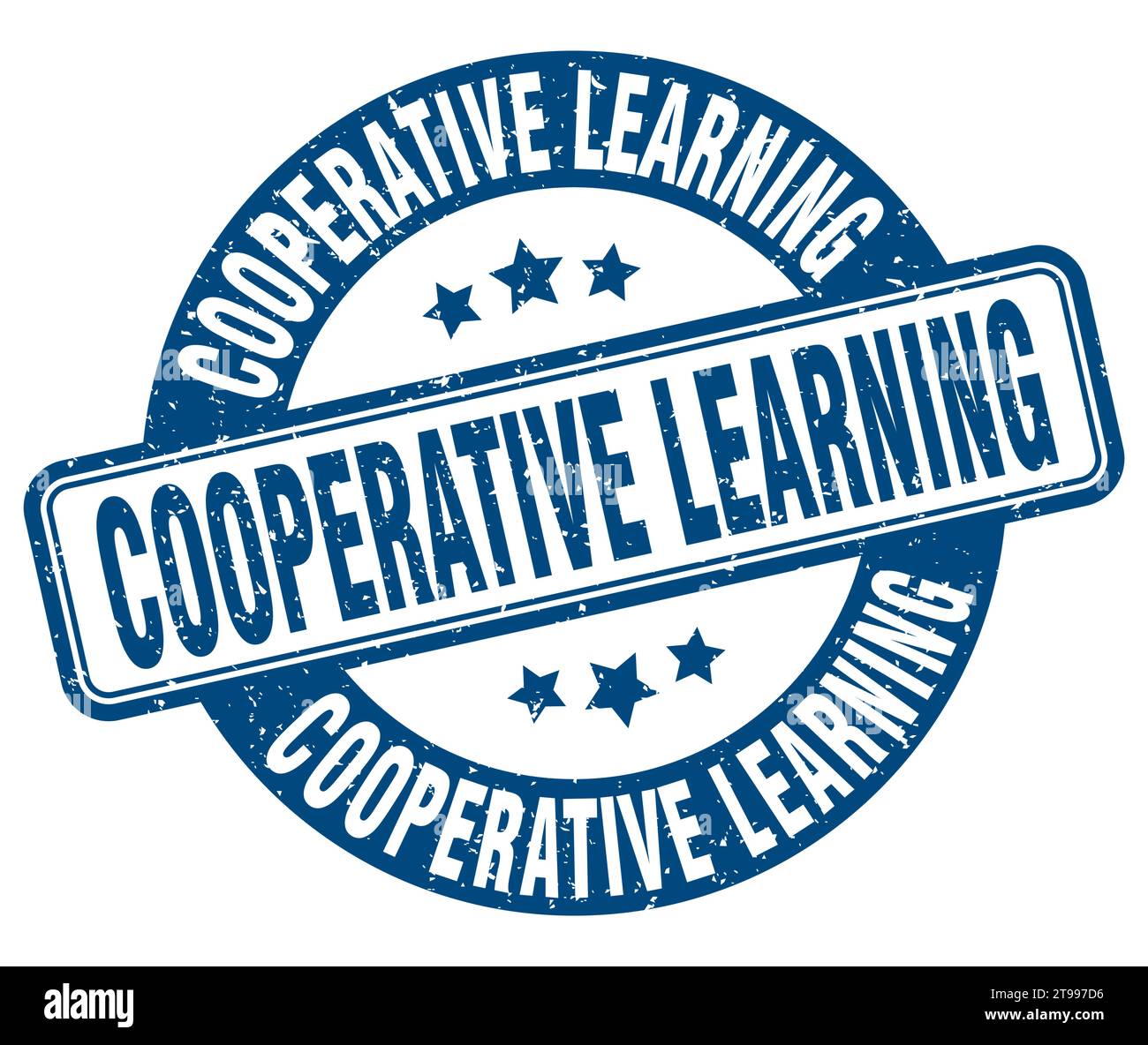 cooperative learning stamp. cooperative learning sign. round grunge ...