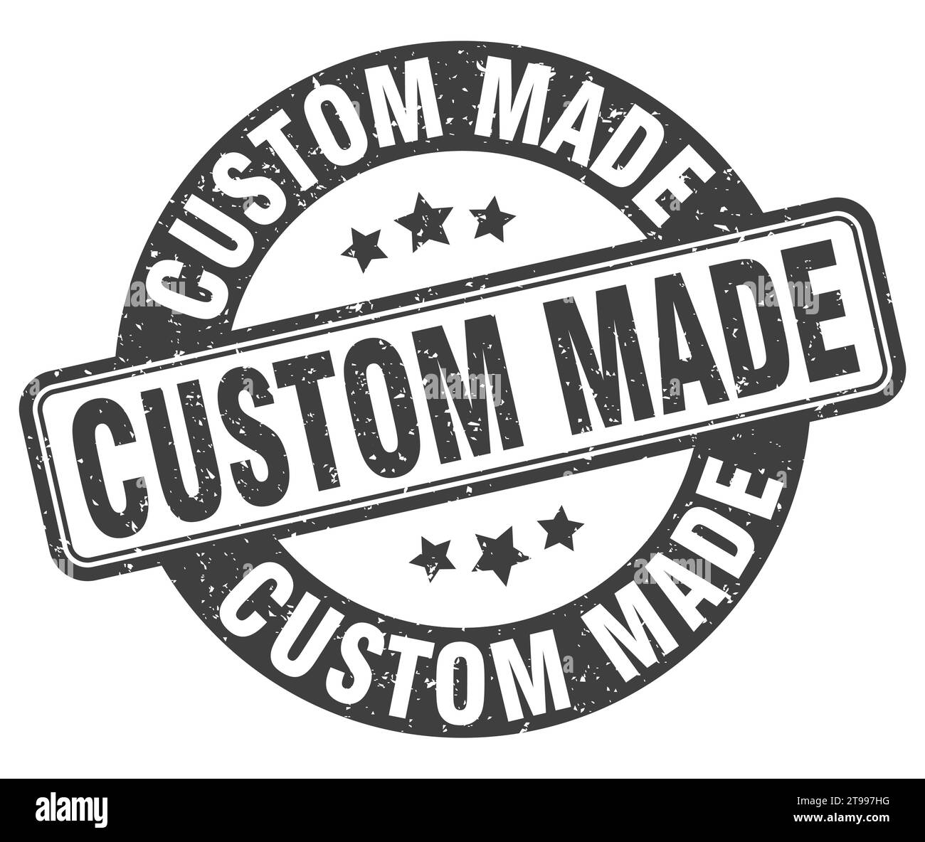 custom made stamp. custom made sign. round grunge label Stock Vector ...