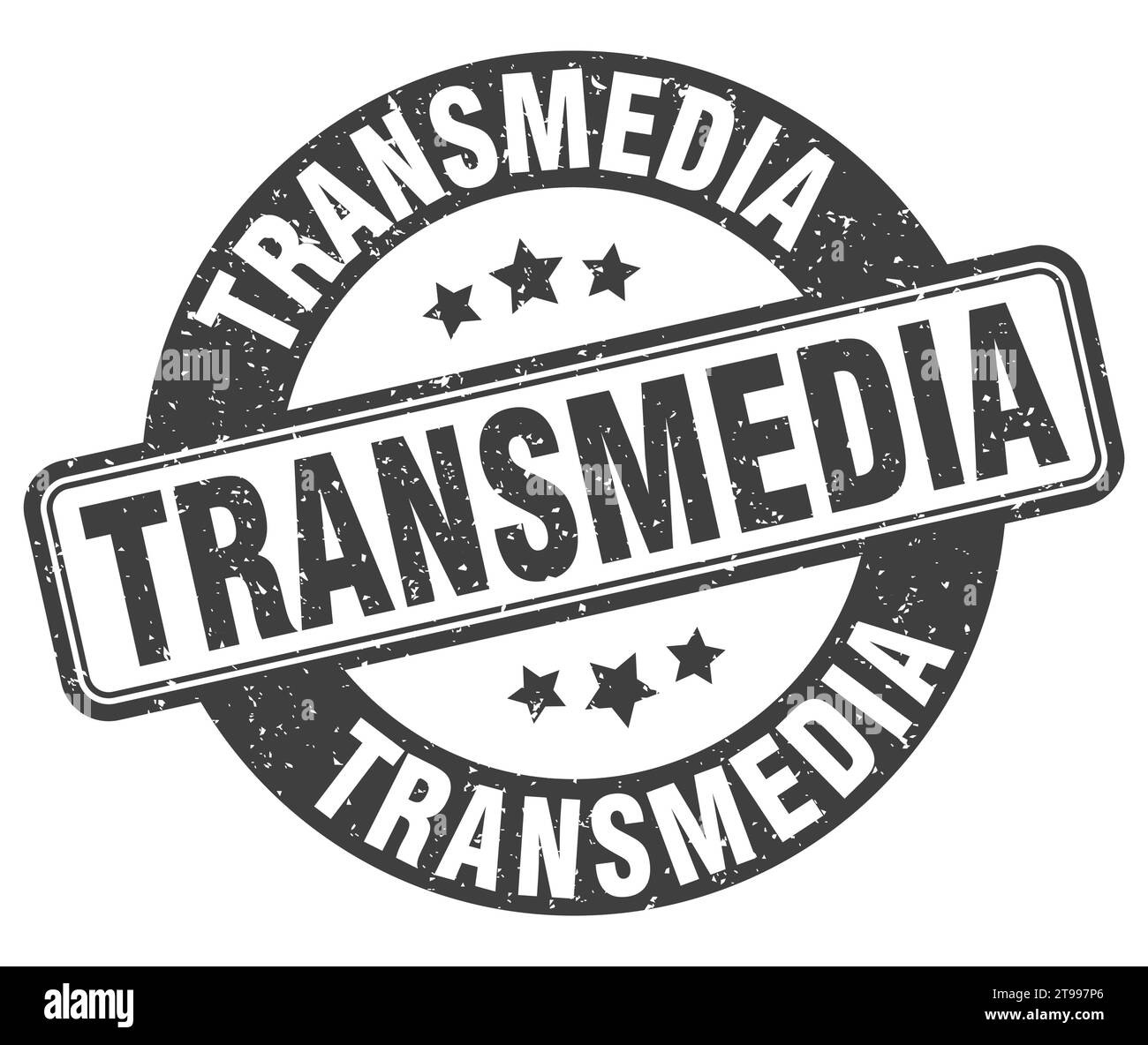 transmedia stamp. transmedia sign. round grunge label Stock Vector ...
