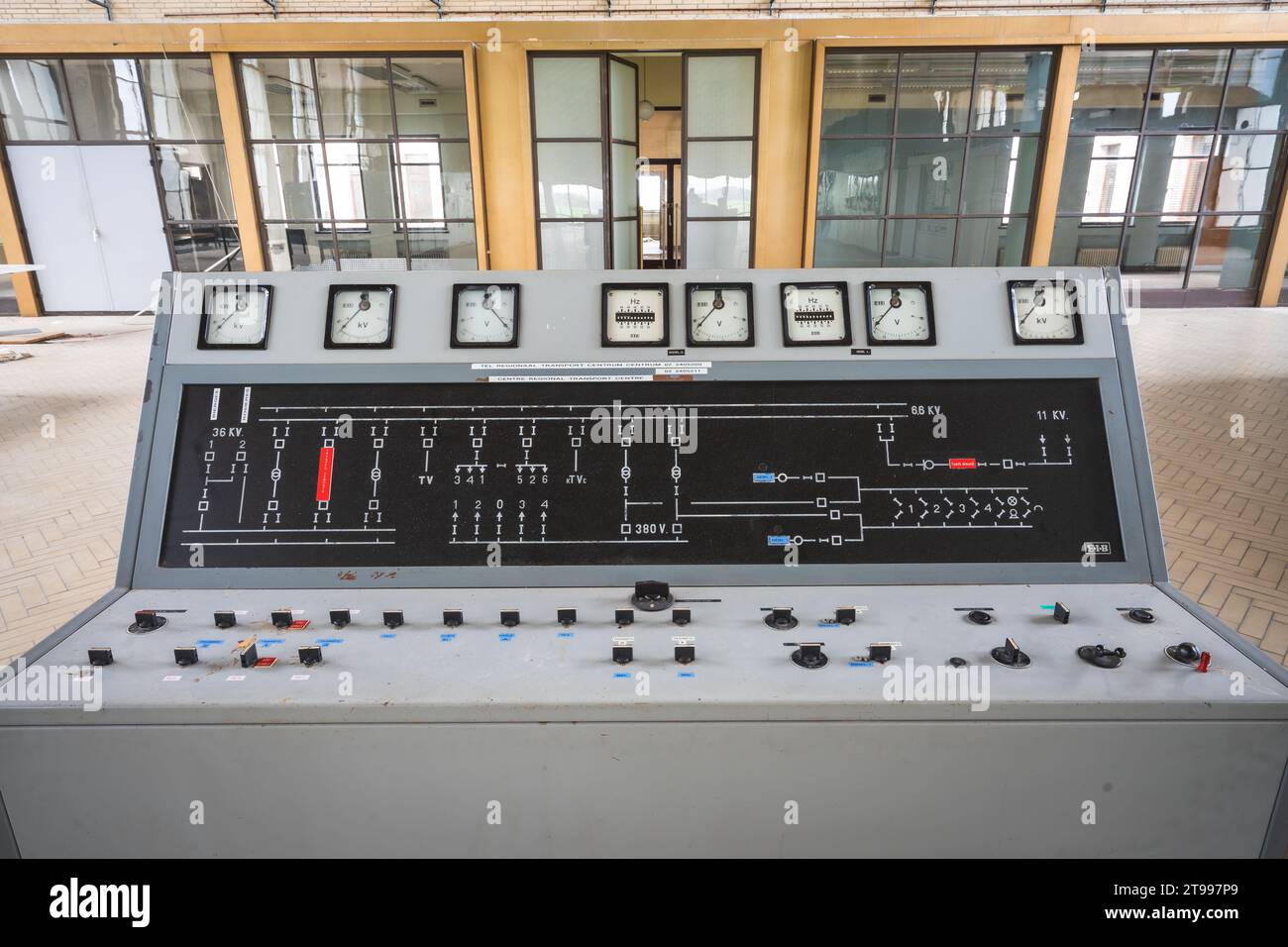 Old control room from an Abandoned Radiostation Stock Photo - Alamy