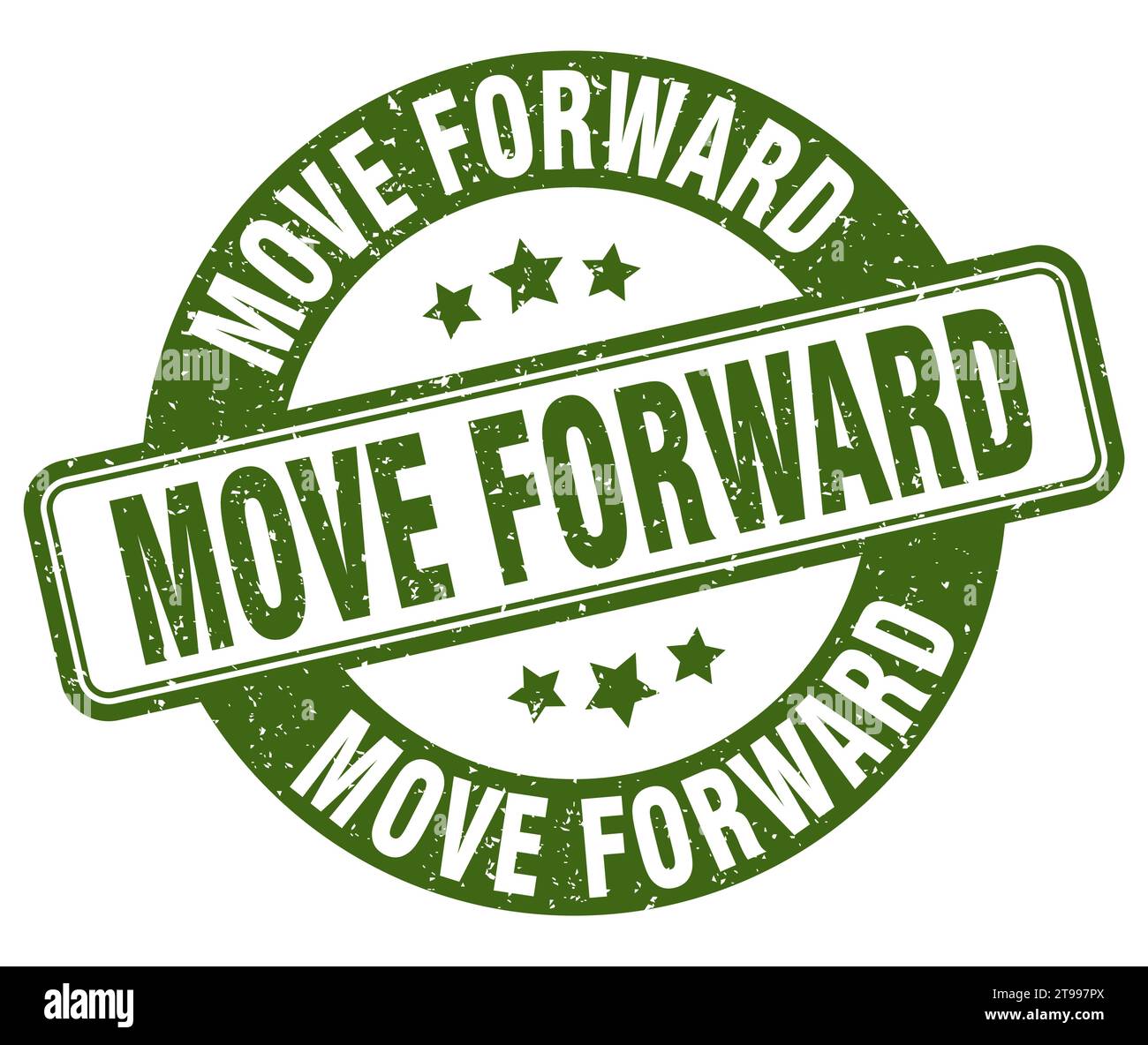 move forward stamp. move forward sign. round grunge label Stock Vector ...