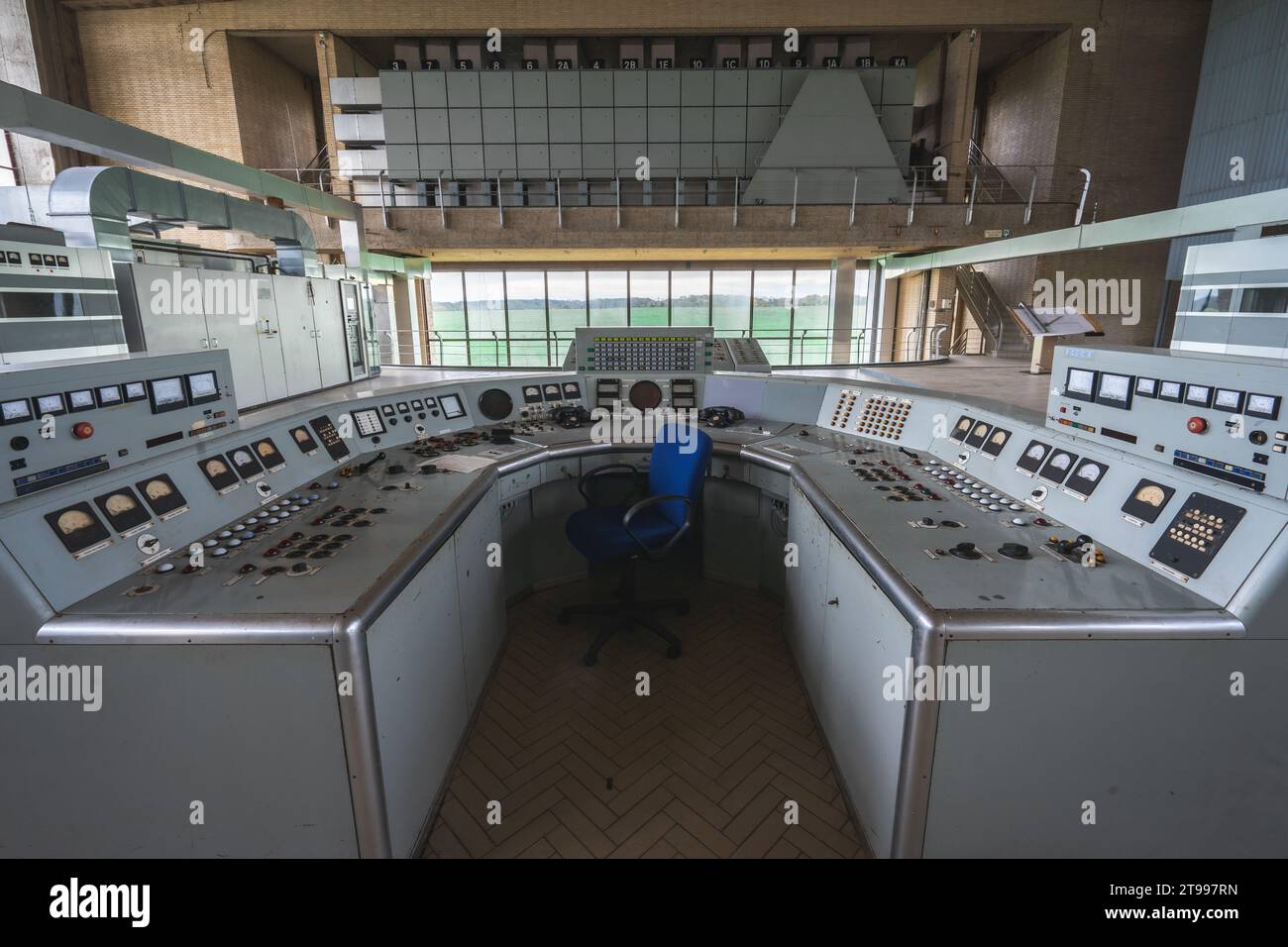 Old control room from an Abandoned Radiostation Stock Photo - Alamy