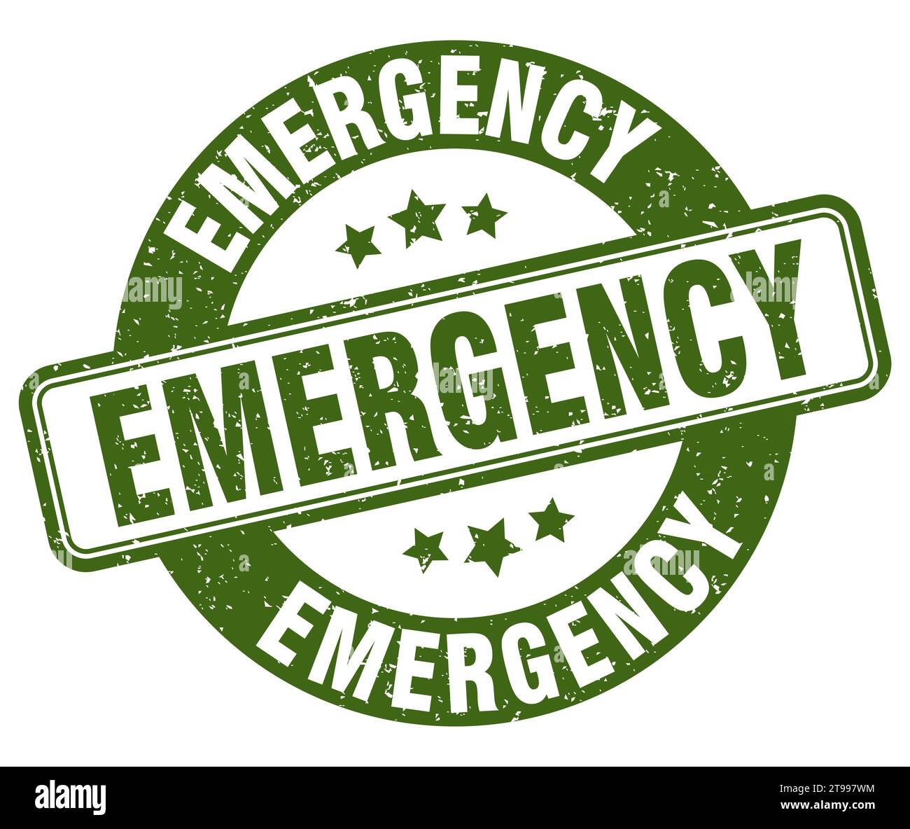 emergency stamp. emergency sign. round grunge label Stock Vector Image ...