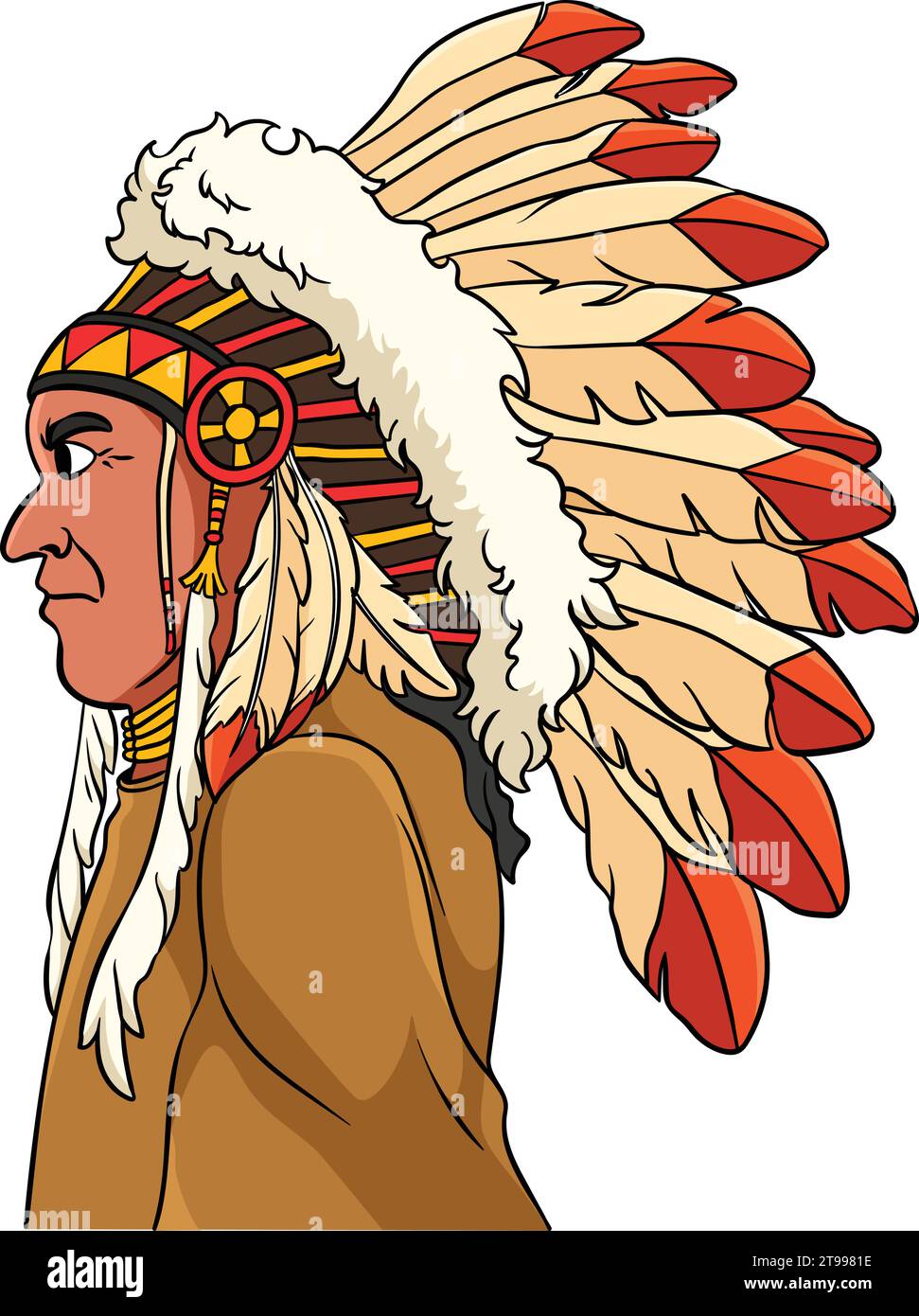 Native American Indian Chieftain Cartoon Clipart Stock Vector Image & Art - Alamy