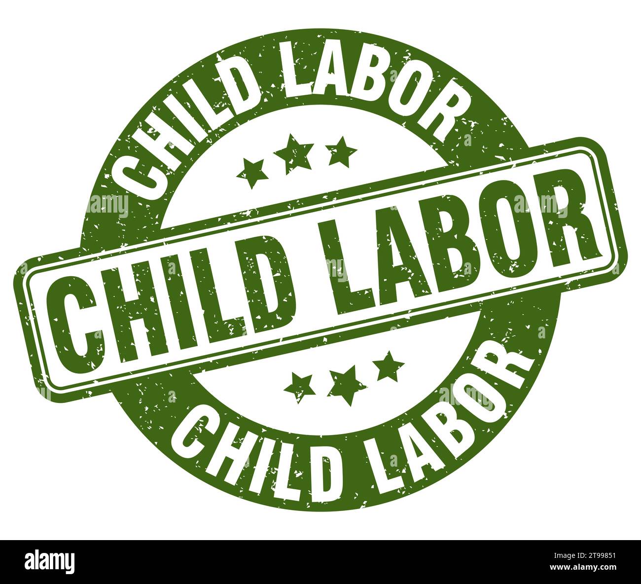 child labor stamp. child labor sign. round grunge label Stock Vector ...