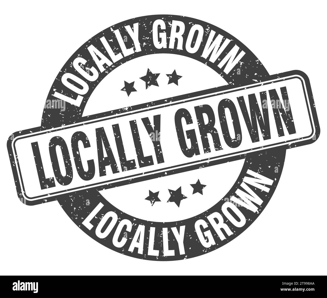 locally grown stamp. locally grown sign. round grunge label Stock ...