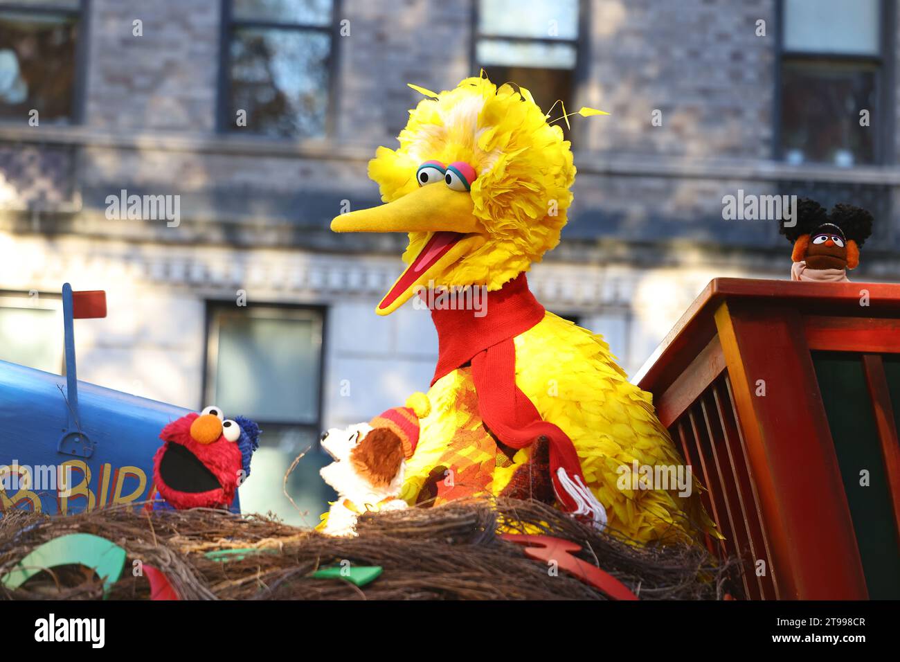 The 1-2-3 Sesame Street float heads down the parade route during The ...