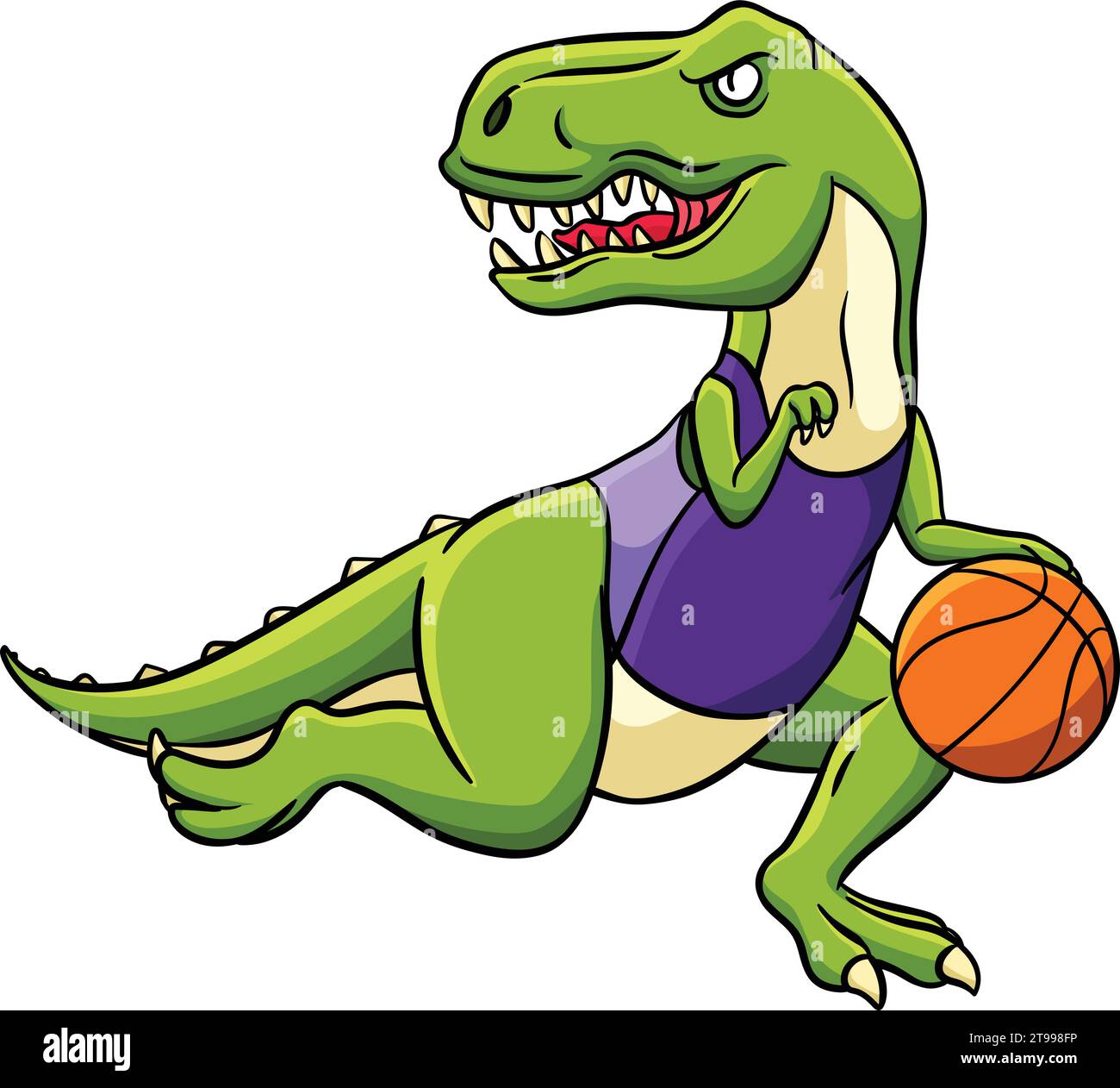 Basketball T Rex Cartoon Colored Clipart Stock Vector Image & Art - Alamy