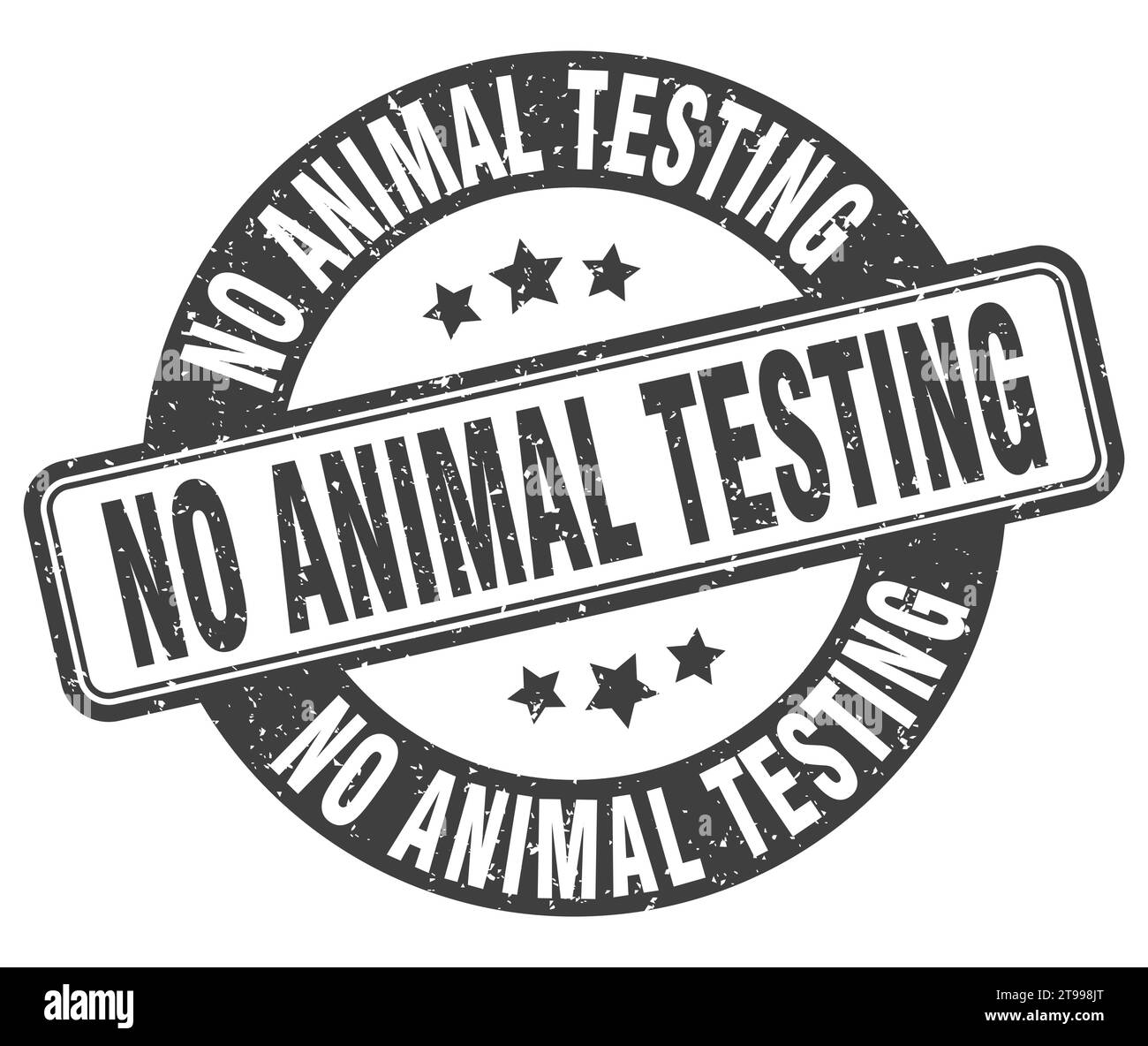 no animal testing stamp. no animal testing sign. round grunge label ...