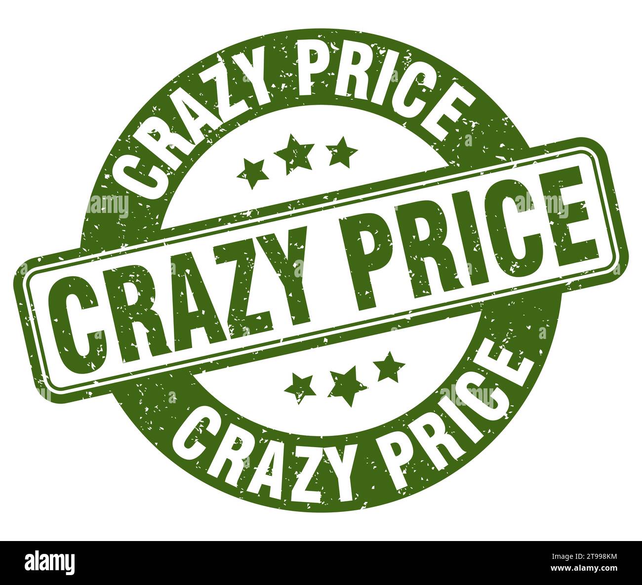 crazy price stamp. crazy price sign. round grunge label Stock Vector ...