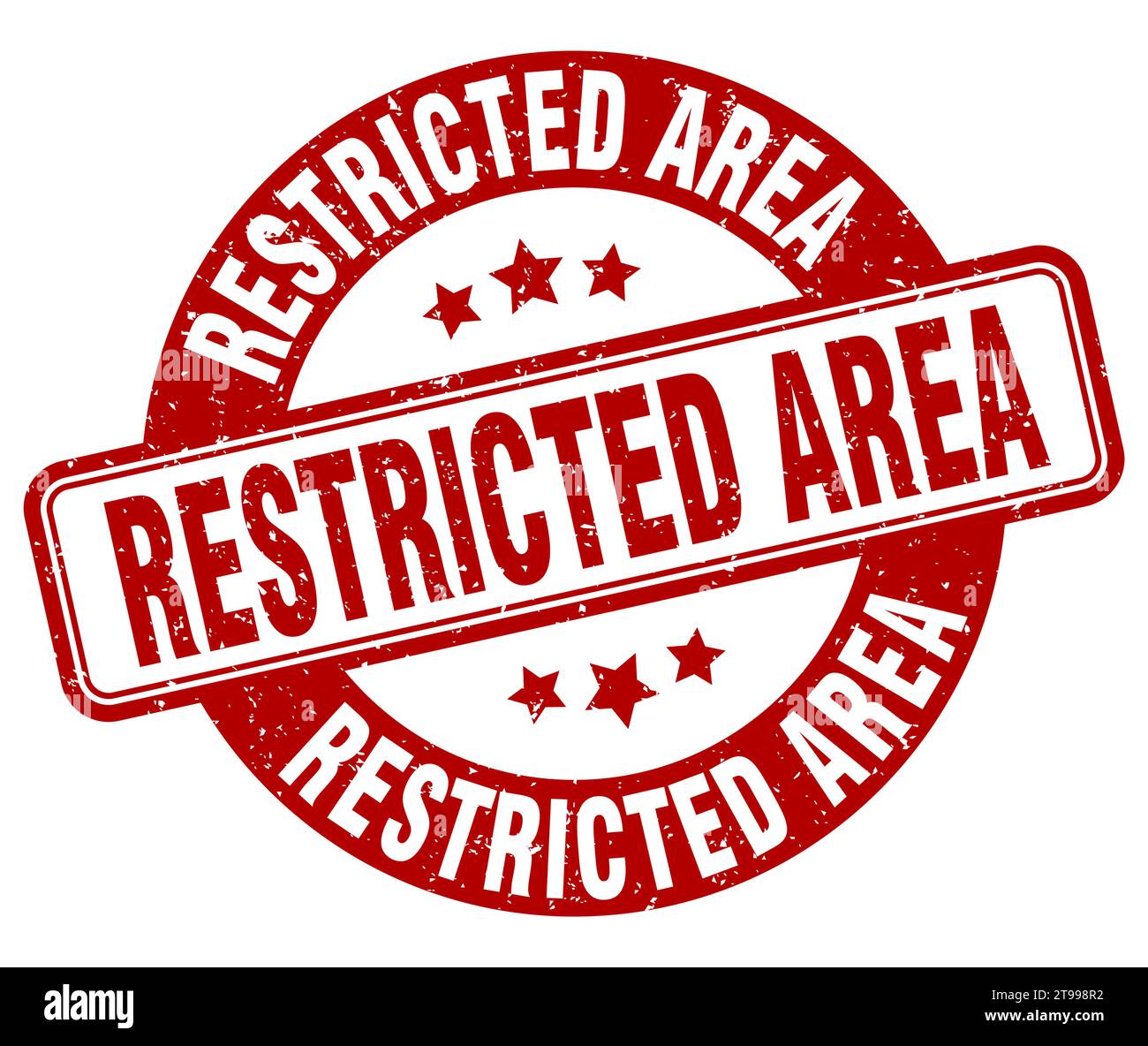 restricted area stamp. restricted area sign. round grunge label Stock ...