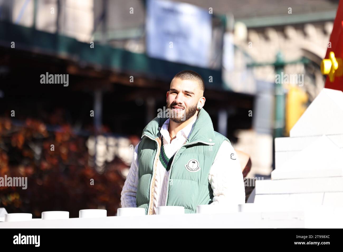 Singer Manuel Turizo Zapata rides on board The Brick-Changer from The ...