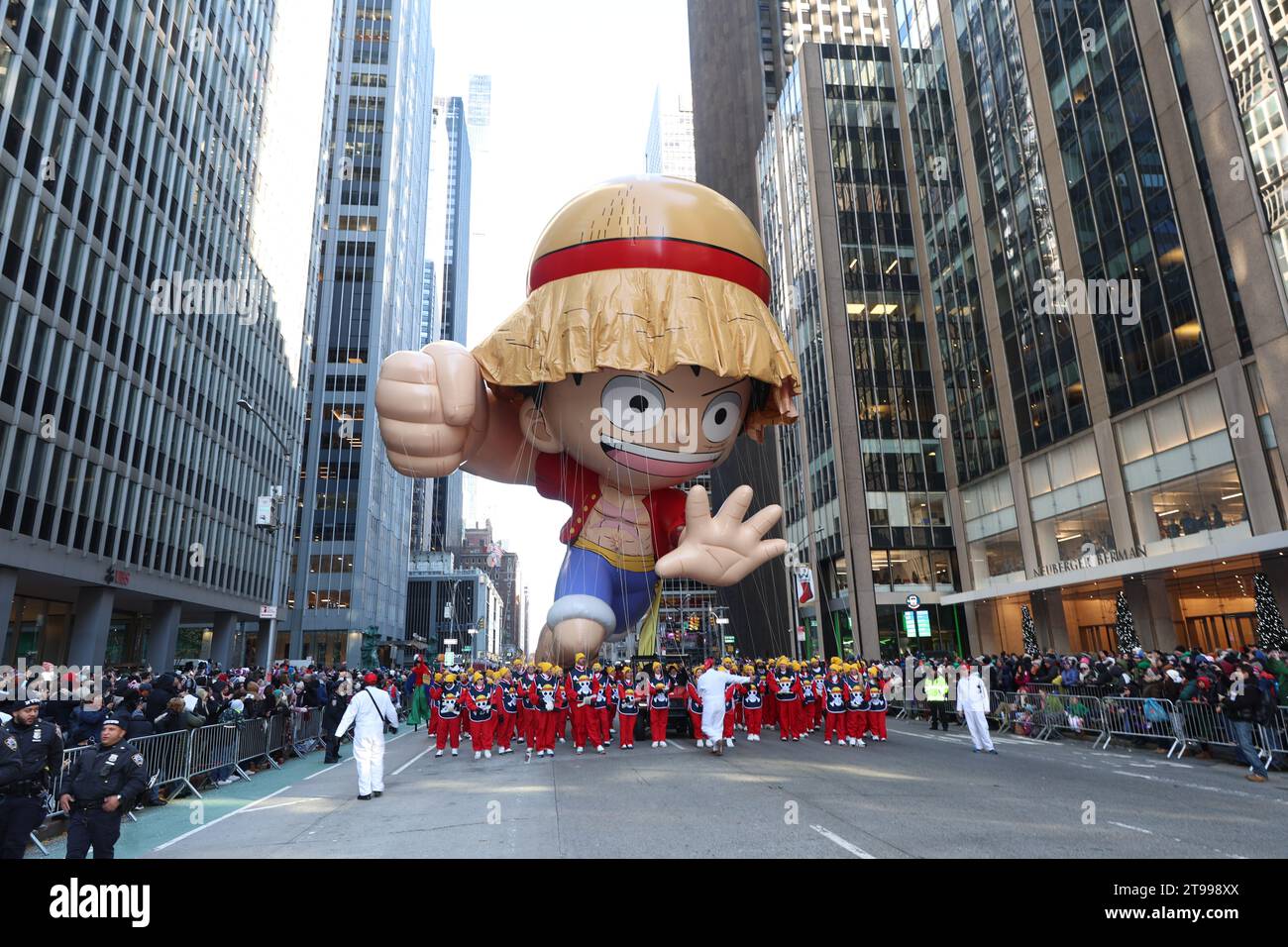 The Monkey D. Luffy heads down Sixth Avenue during The 97th Macy's ...