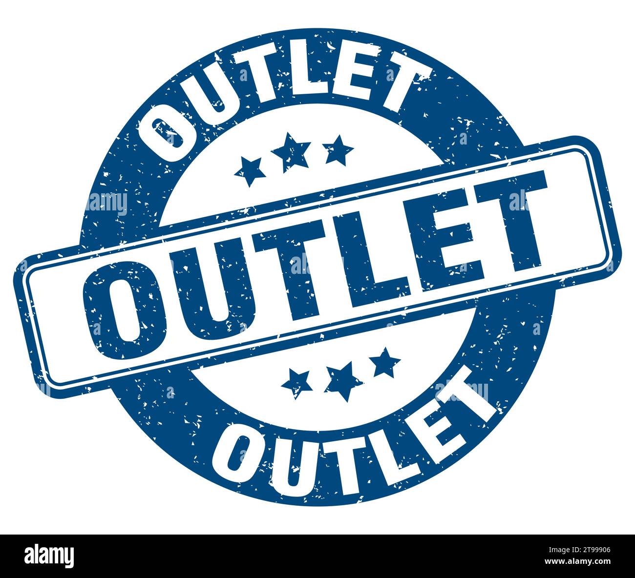 outlet stamp. outlet sign. round grunge label Stock Vector Image & Art ...