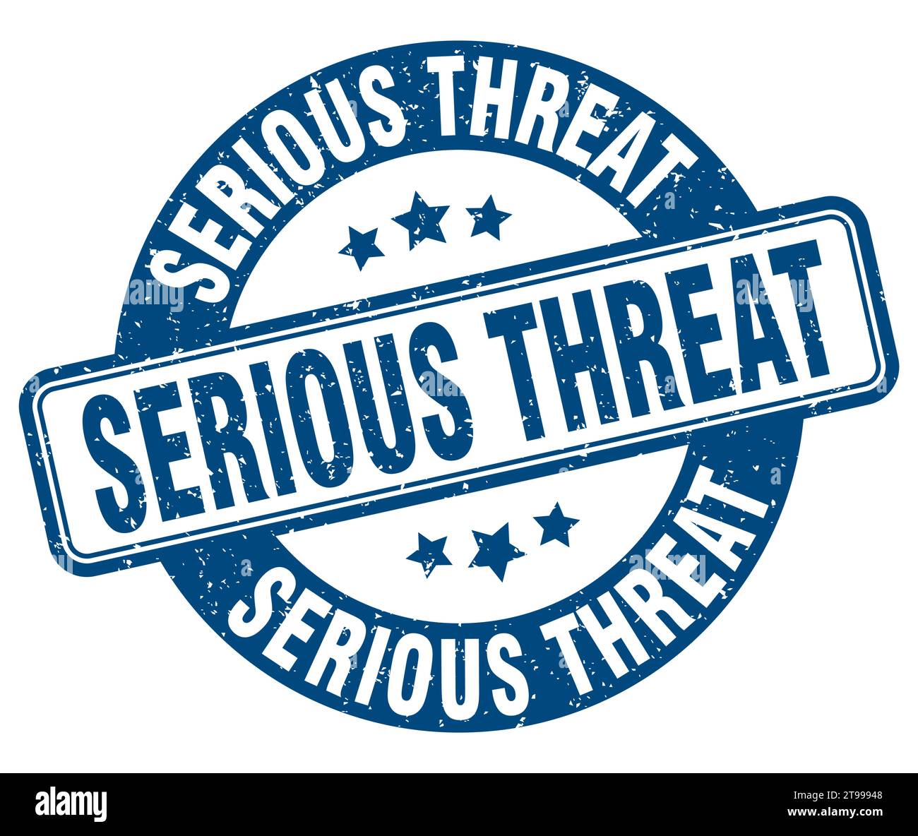serious threat stamp. serious threat sign. round grunge label Stock ...