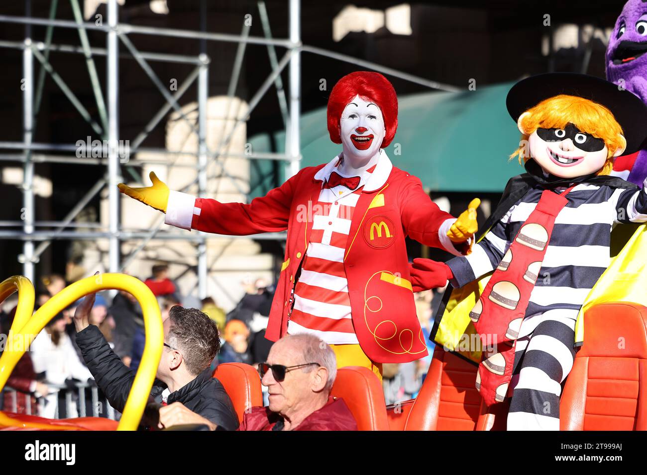 The McDonald's Big Red Shoe Car during The 97th Macy's Thanksgiving Day ...