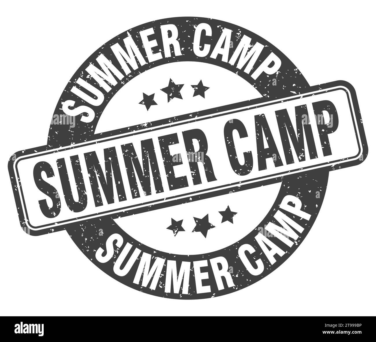 summer camp stamp. summer camp sign. round grunge label Stock Vector ...