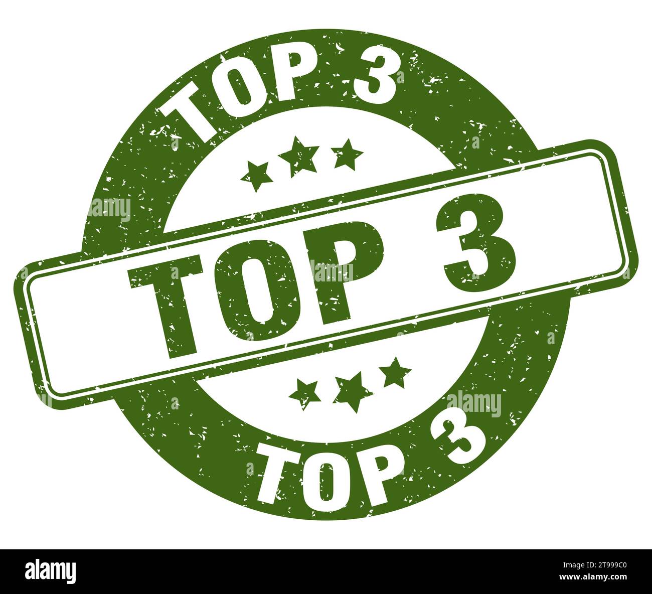 top 3 stamp. top 3 sign. round grunge label Stock Vector Image & Art ...