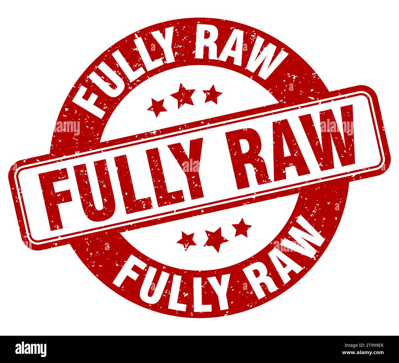 fully raw stamp. fully raw sign. round grunge label Stock Vector Image ...
