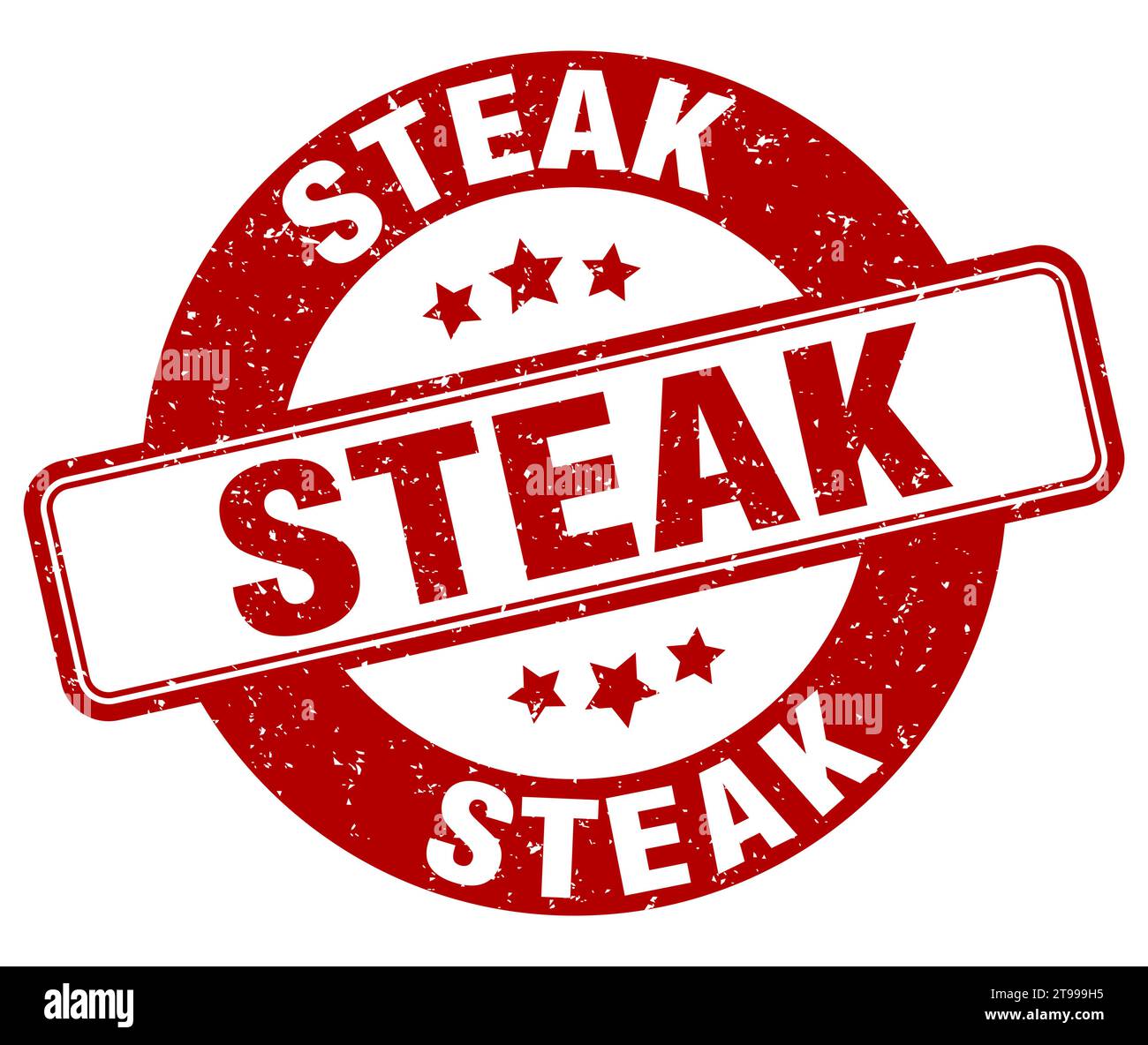 steak stamp. steak sign. round grunge label Stock Vector Image & Art ...