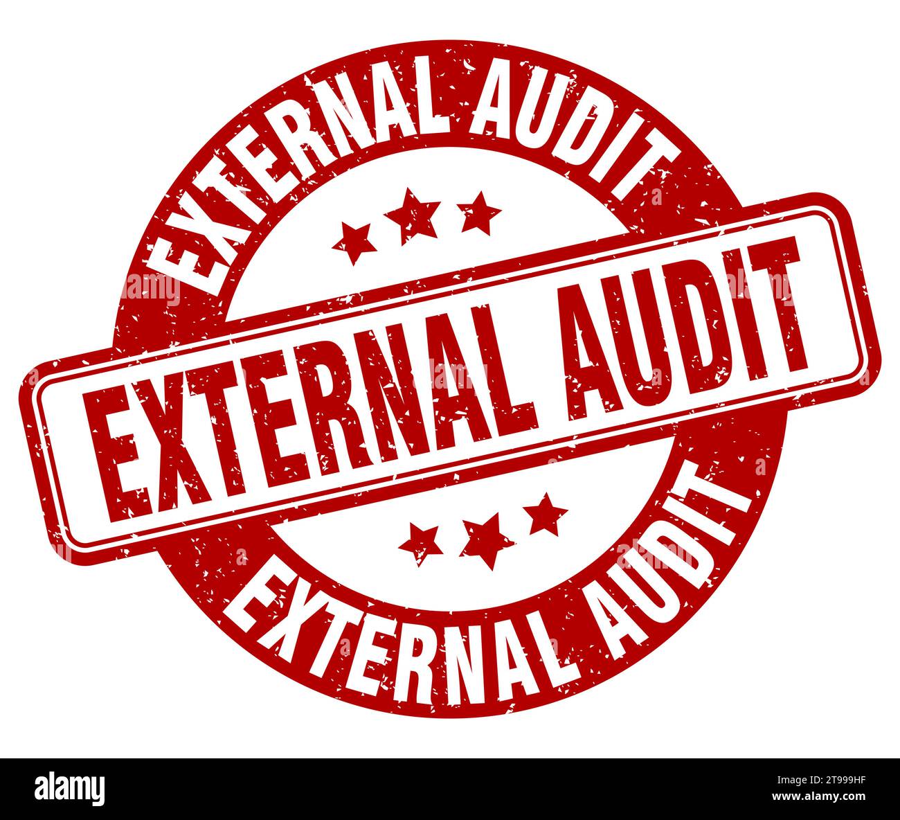 external audit stamp. external audit sign. round grunge label Stock ...