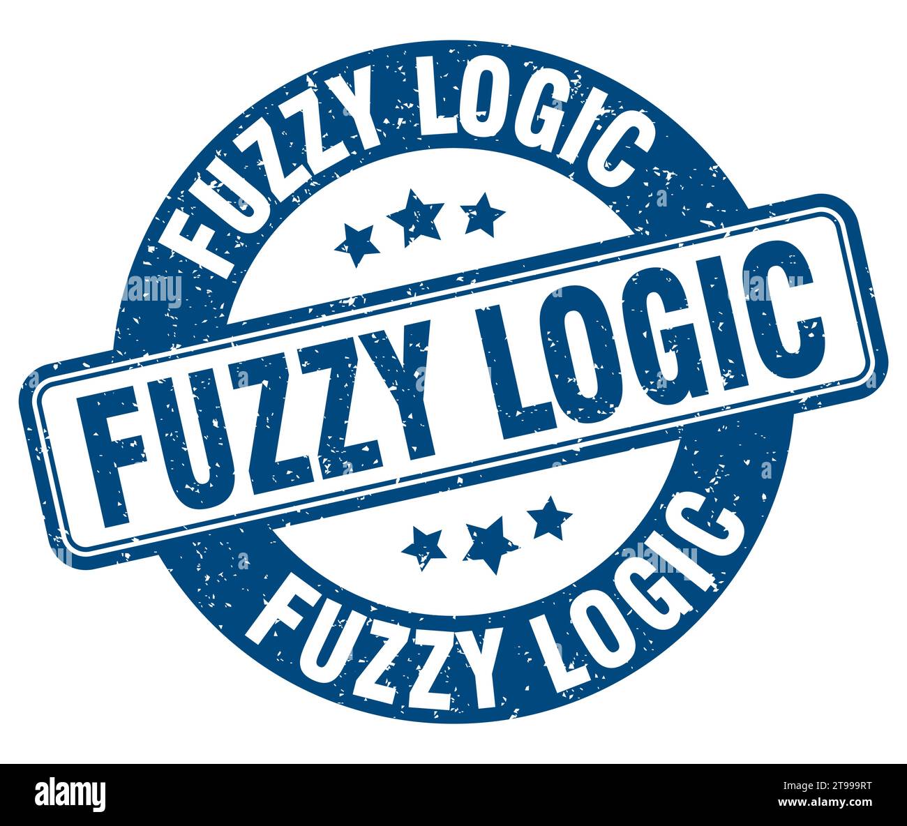 fuzzy logic stamp. fuzzy logic sign. round grunge label Stock Vector ...