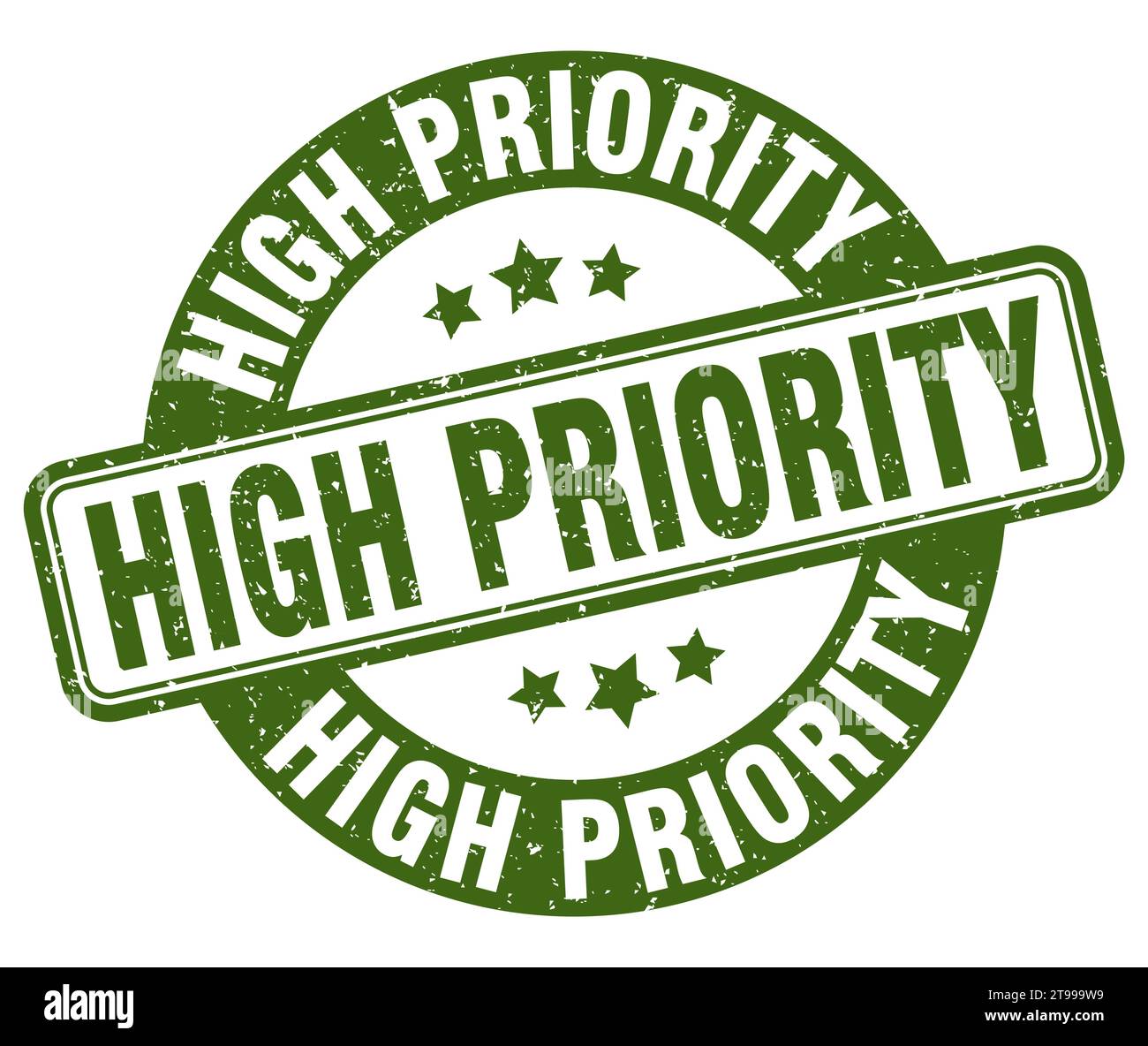 high priority stamp. high priority sign. round grunge label Stock ...