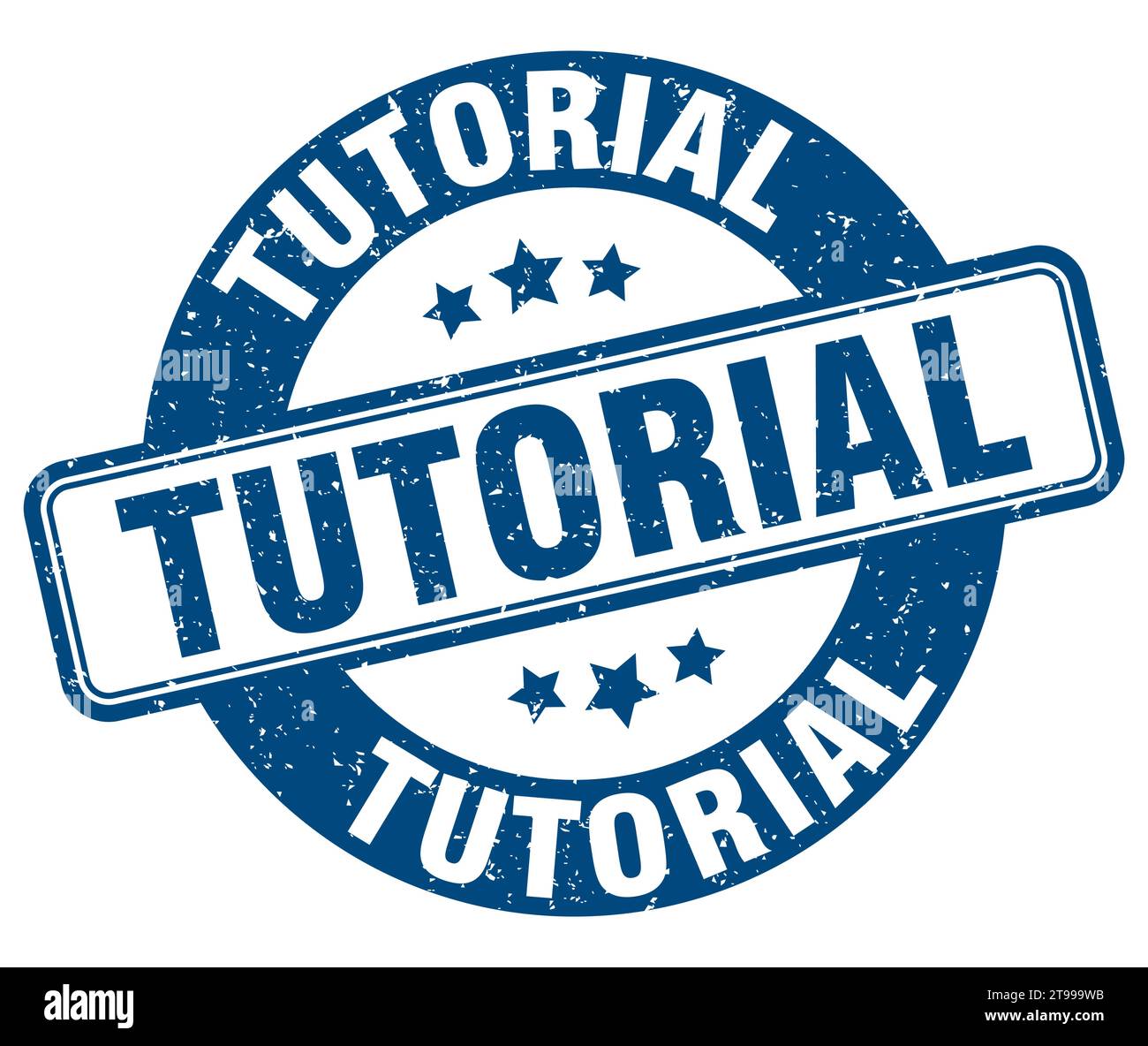 tutorial stamp. tutorial sign. round grunge label Stock Vector Image ...