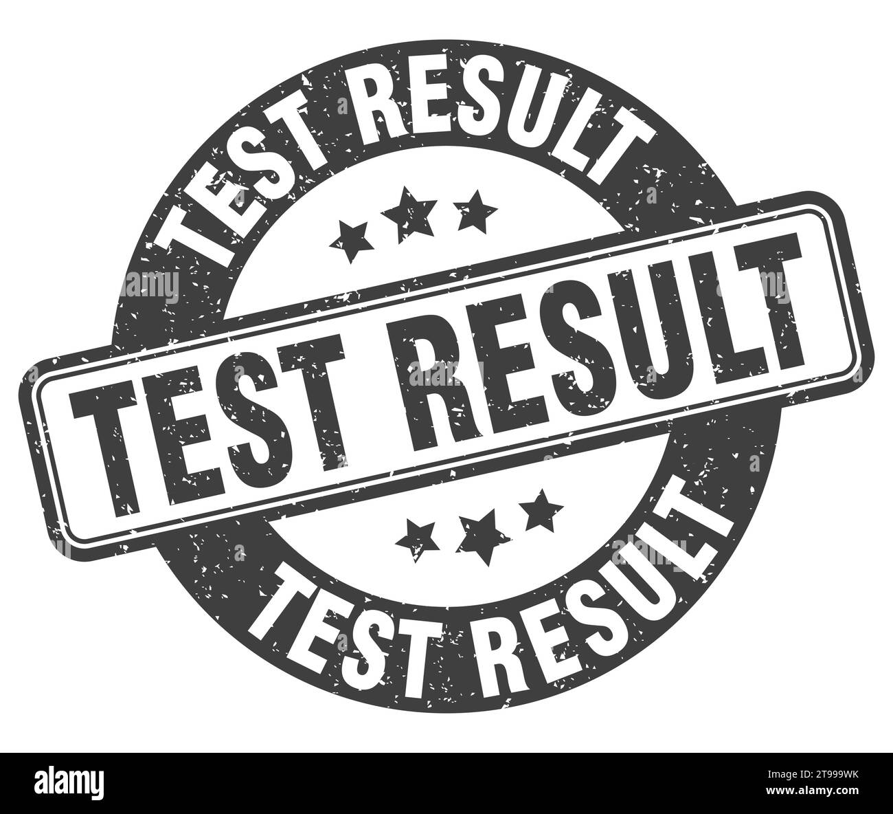 test result stamp. test result sign. round grunge label Stock Vector ...