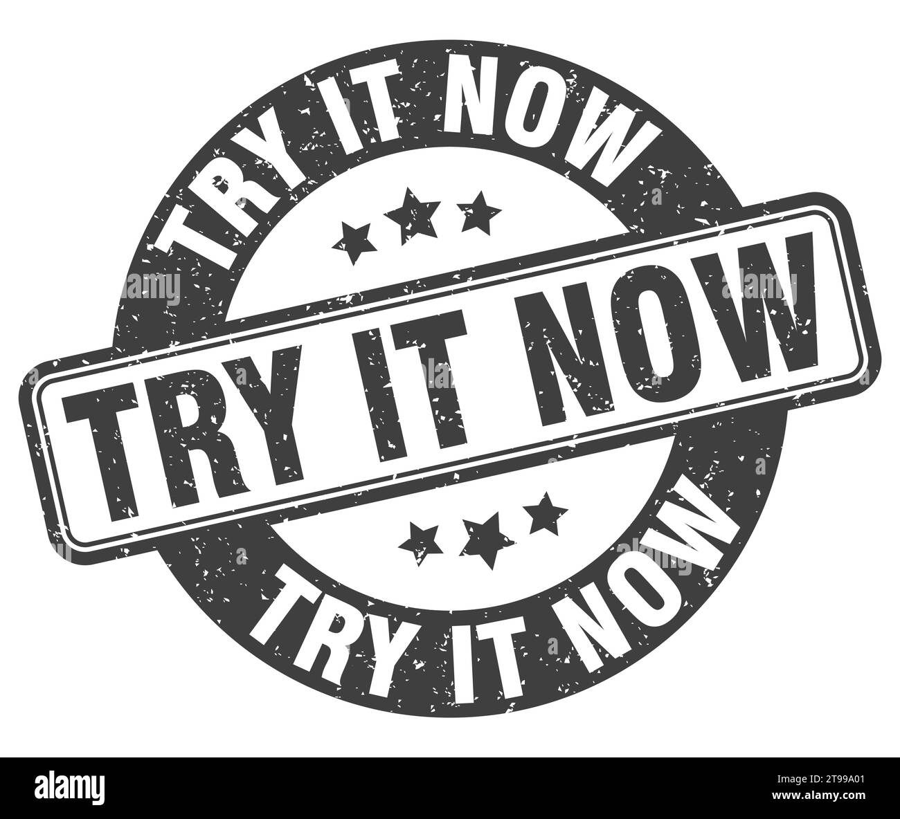 try it now stamp. try it now sign. round grunge label Stock Vector ...