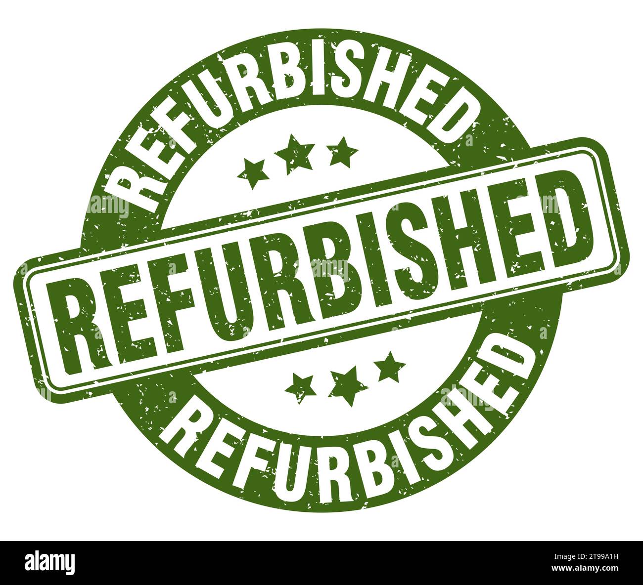 refurbished stamp. refurbished sign. round grunge label Stock Vector ...